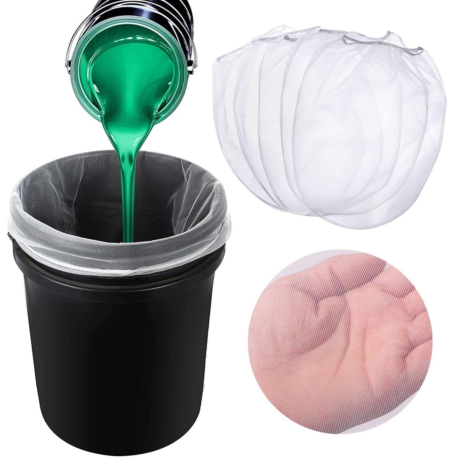 Pebbuoy Paint Liquid Strainer Filter Bag Large Capacity Fine Mesh ...