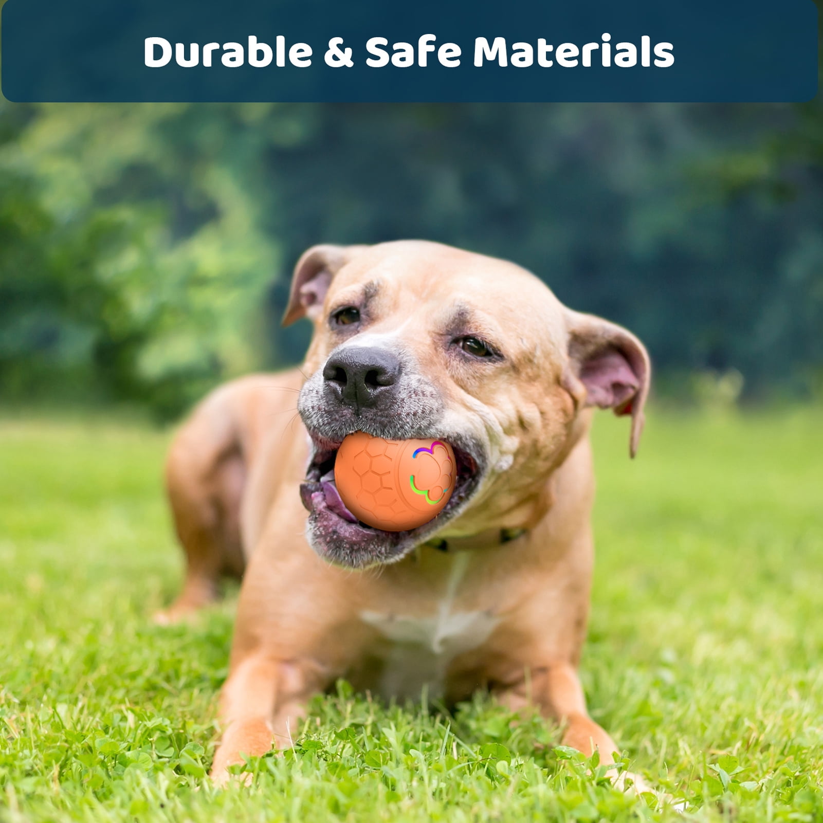 Pebbuoy Peppy Pet Ball USB Rechargeable Interactive Dog Toy BPA Free ...