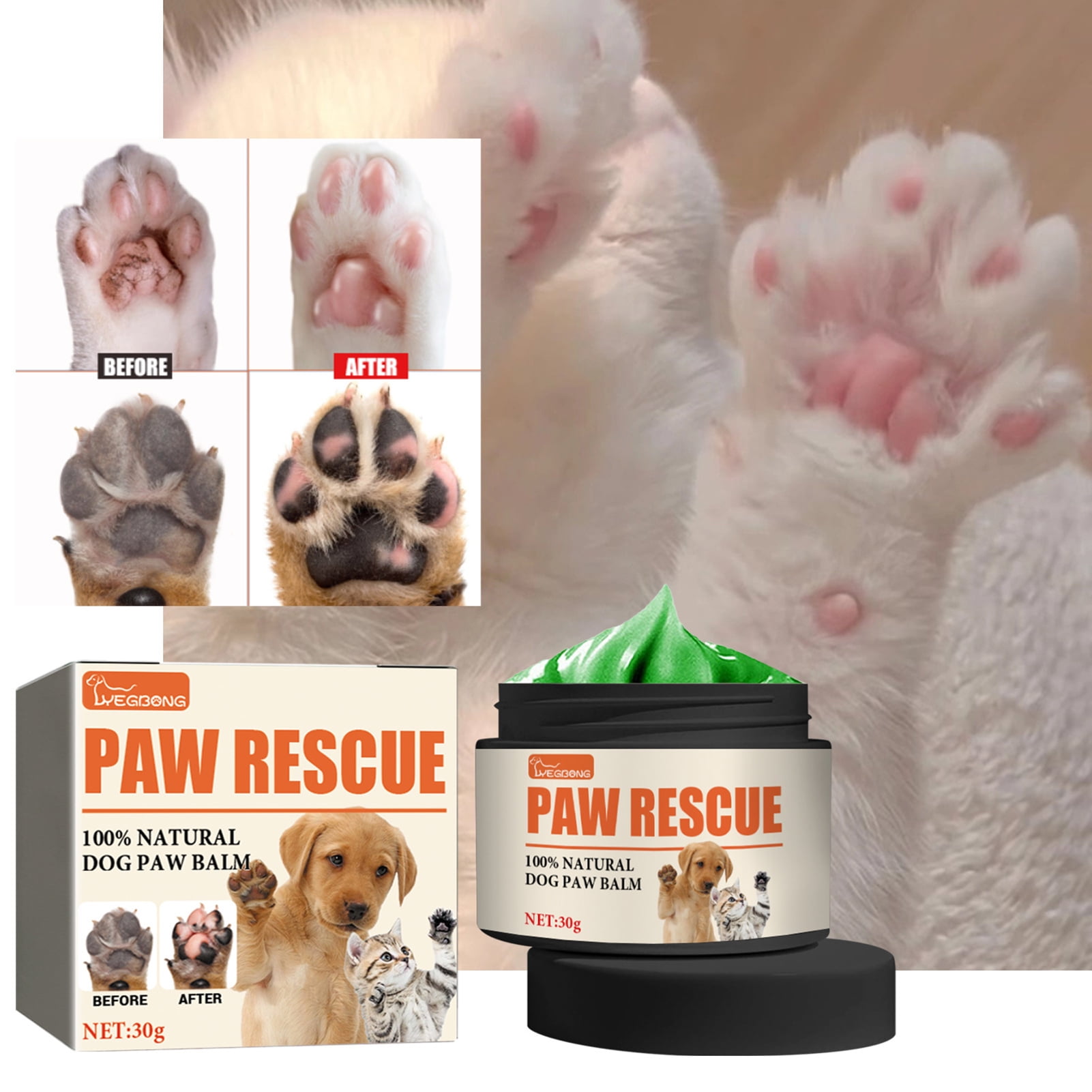 Pebbuoy Pet Paw Cream for Prevent Dry & Cracking Mild Natural ...