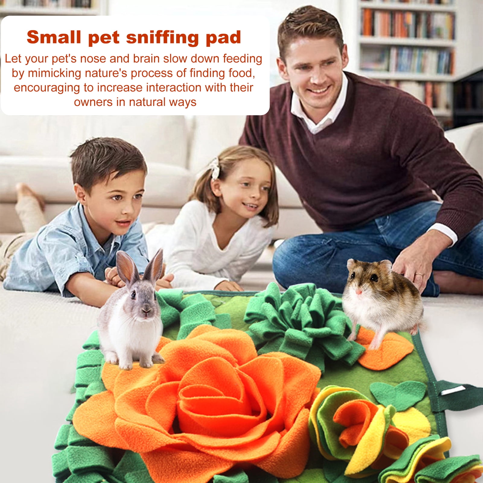 Pebbuoy Pet Sniffing Pad Interactive Guinea Pigs Snuffle Mat Slow ...