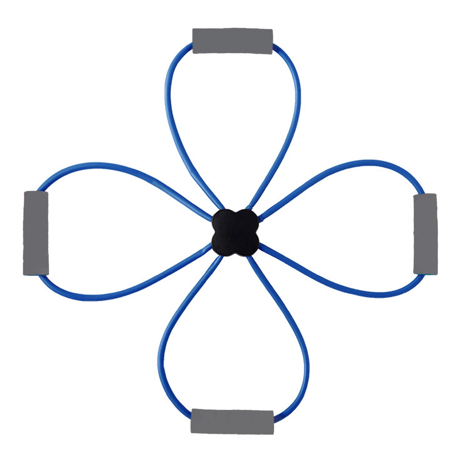 Pebbuoy Pilates Resistance Band with 4 Loop Grips Chest Expander ...