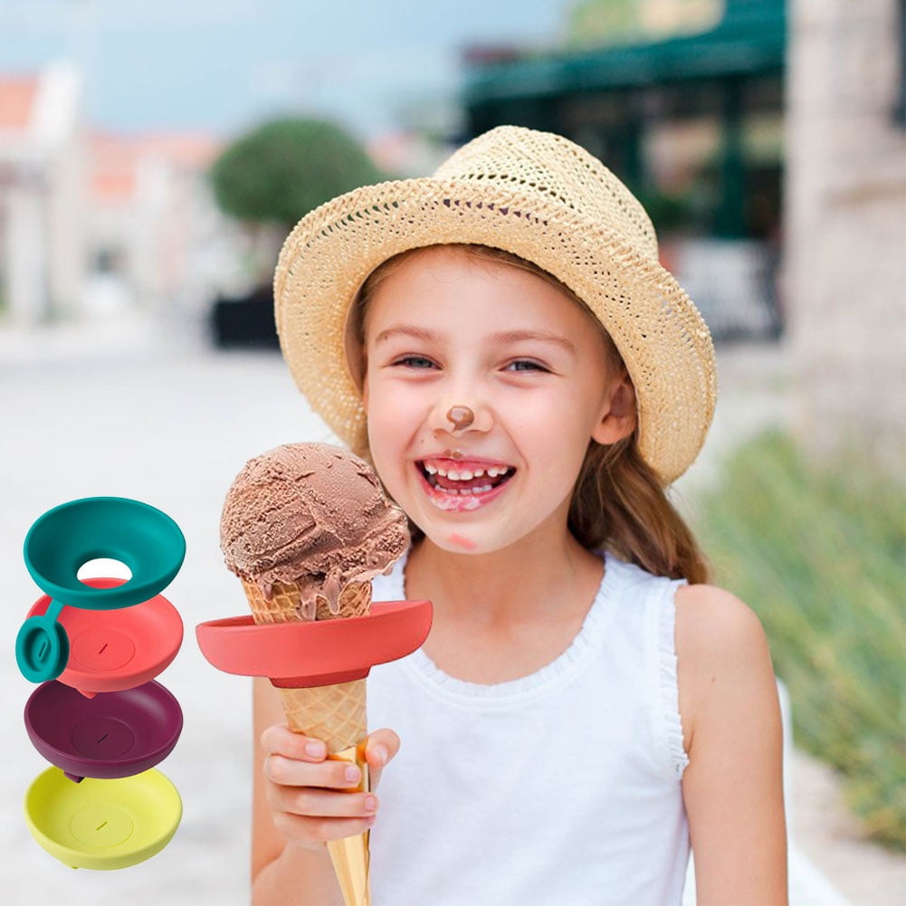 Pebbuoy Pebbuoy Popsicle Holder Silicone Bowl Easy Clean Ice Cream ...