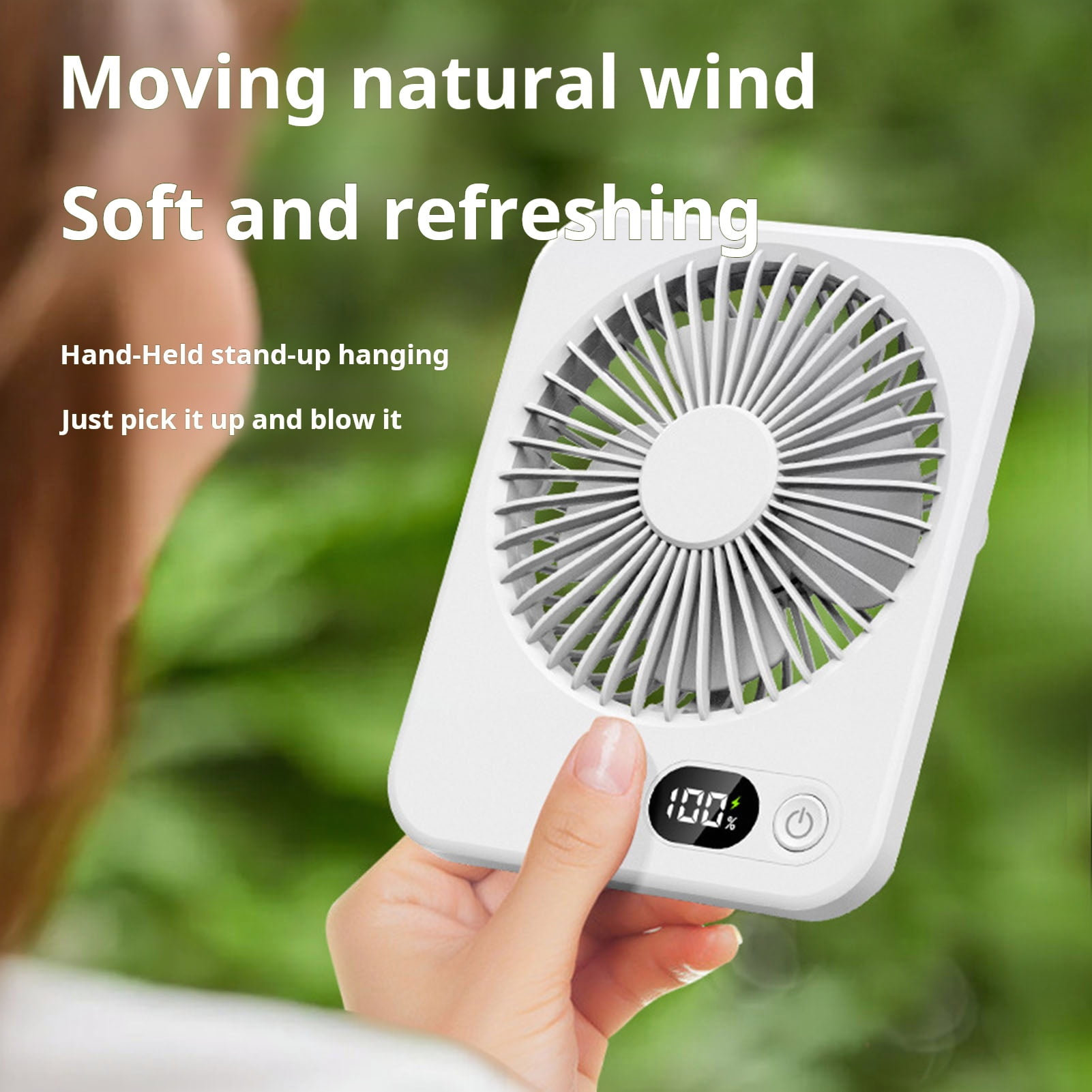 Pebbuoy Portable Desk Fan Rechargeable 1200mAh Battery Operated ...
