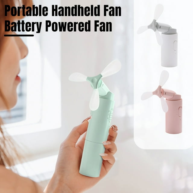 Pebbuoy Portable Handheld Fan with 2-Speed Settings Low Noise ...
