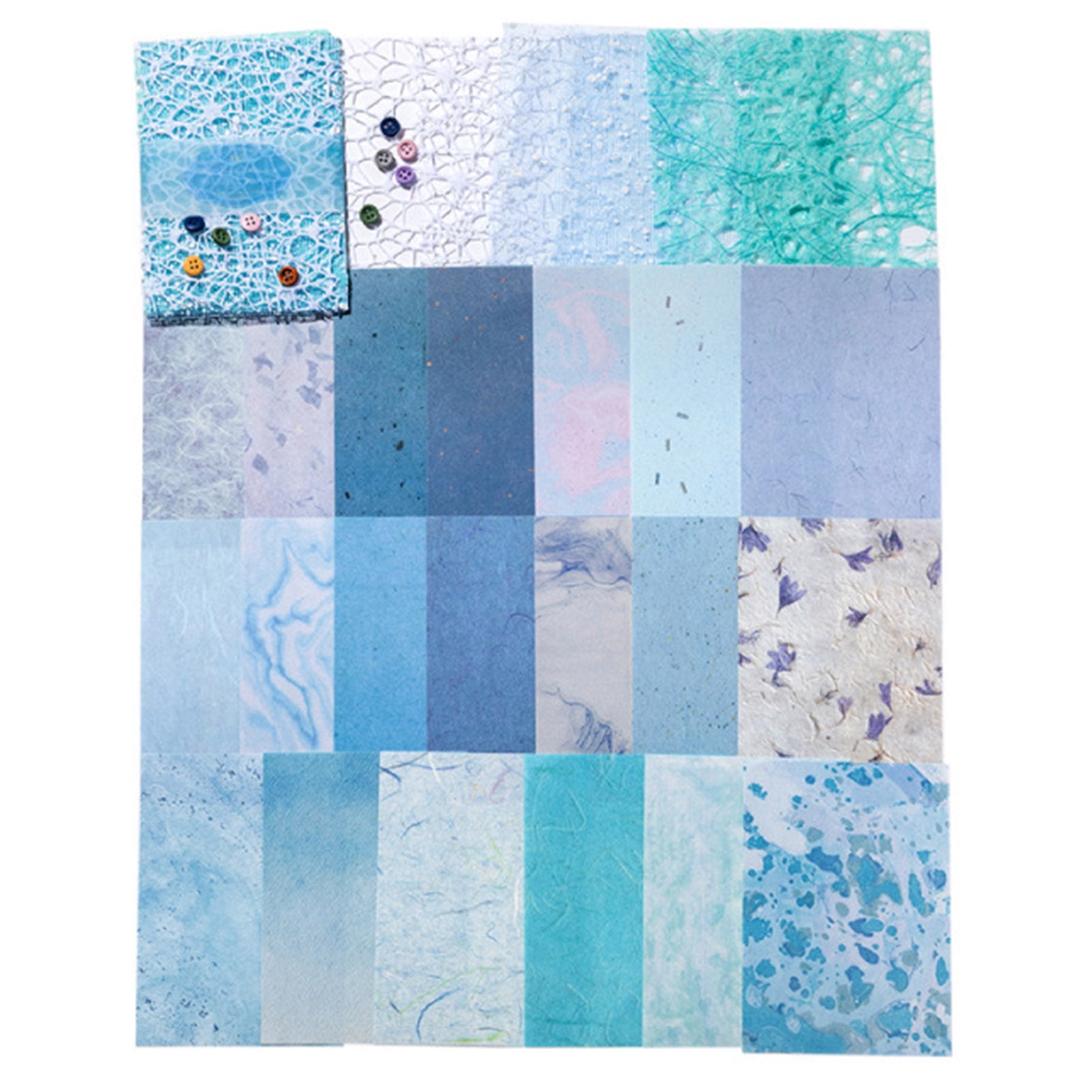 Pebbuoy Retro Style DIY Scrapbook Paper Decoration Mesh Fabric Assorted ...