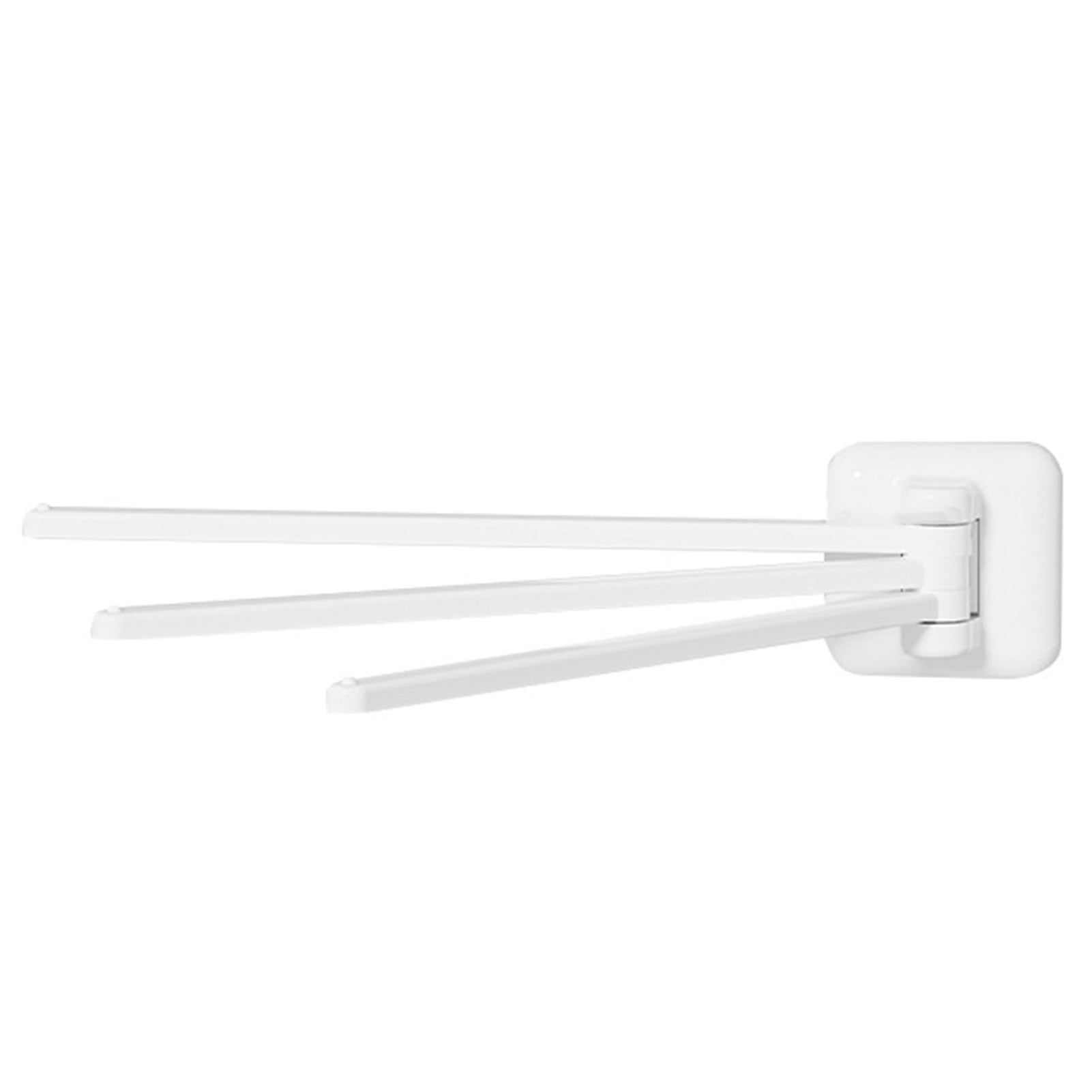 Pebbuoy Rotating Towel Rack 3 Poles 180 Degree Rotation Wall-mounted ...