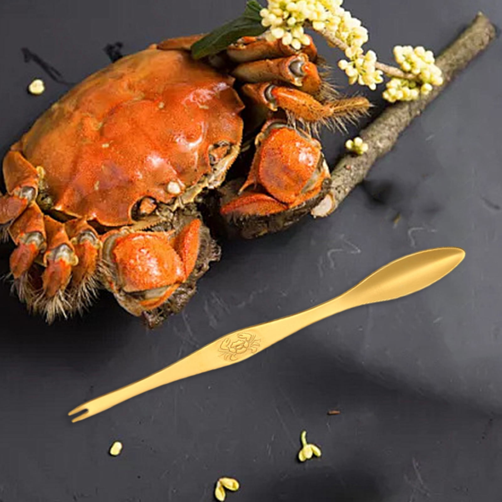 Pebbuoy Seafood Utensil Crab Fork Stainless Steel Shellfish Lobster ...