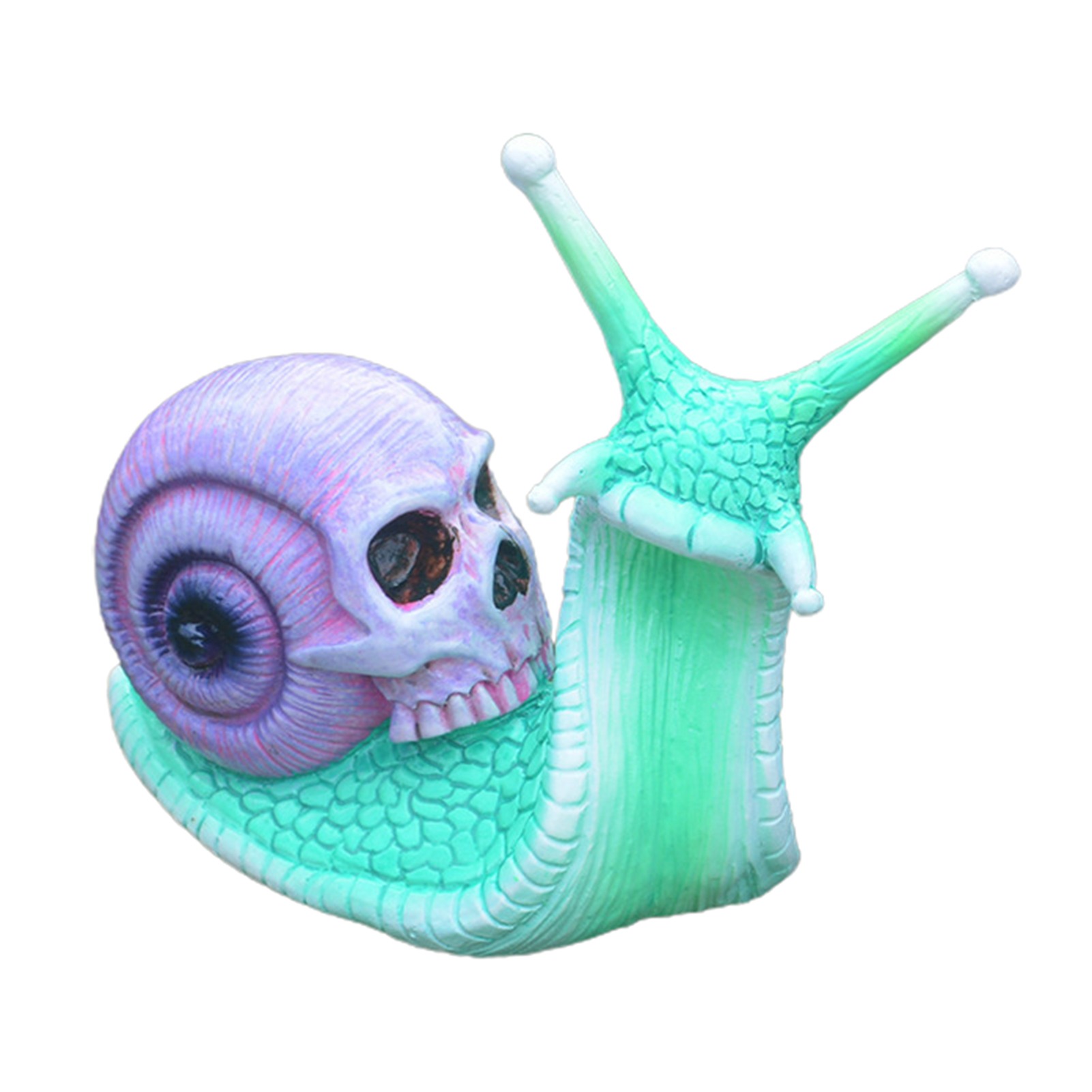 Pebbuoy Skull Snail Ornament Resin Craft Sculpture Garden Yard ...
