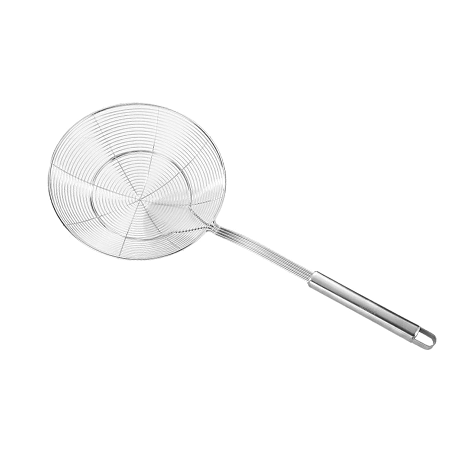 Pebbuoy Stainless Steel Slotted Spoon Fine Mesh Anti-scald Long Handle ...