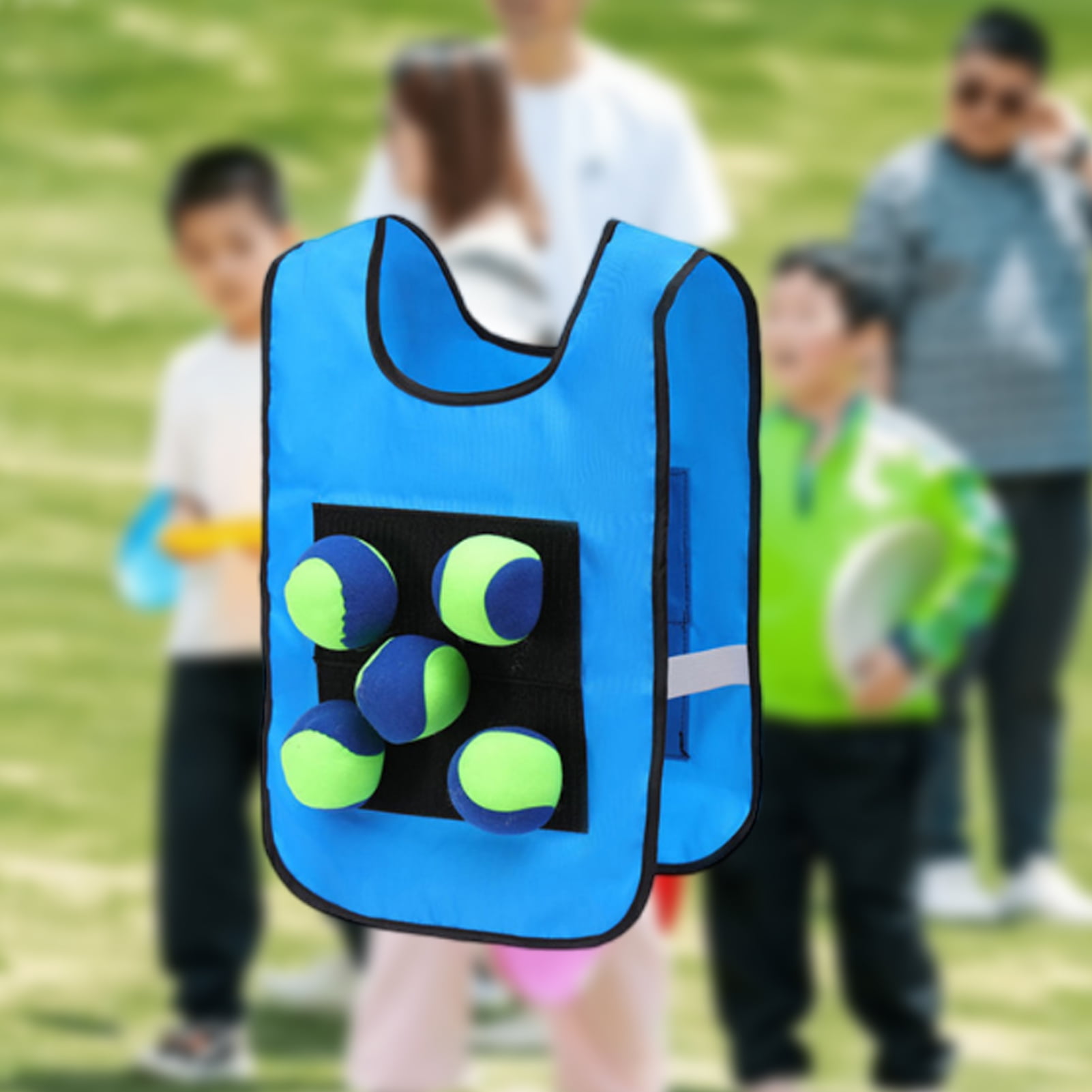 Pebbuoy Stick Ball Vest Dodgeball Game with 5 Soft Balls Parent-Child ...