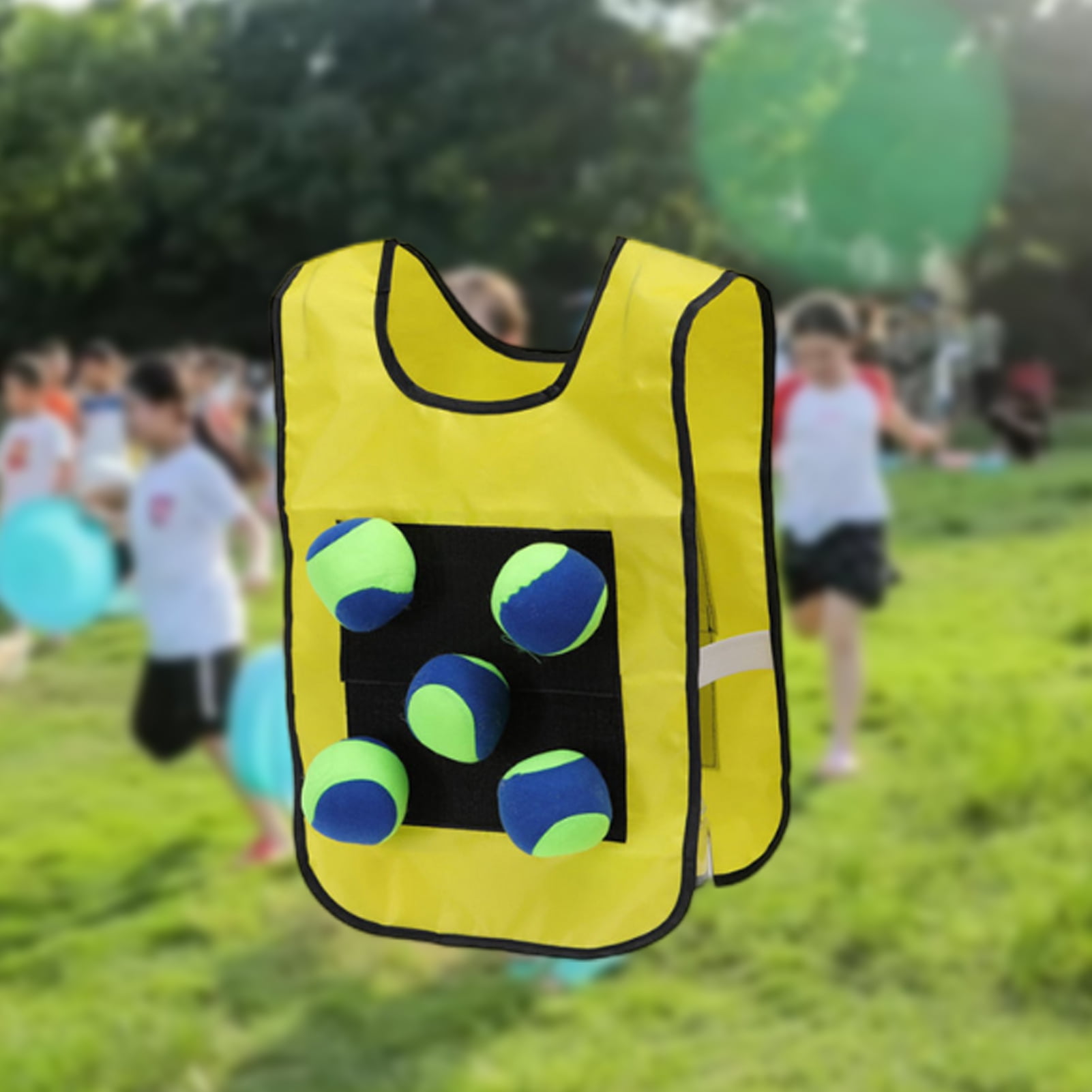 Pebbuoy Stick Ball Vest Dodgeball Game with 5 Soft Balls Parent-Child ...