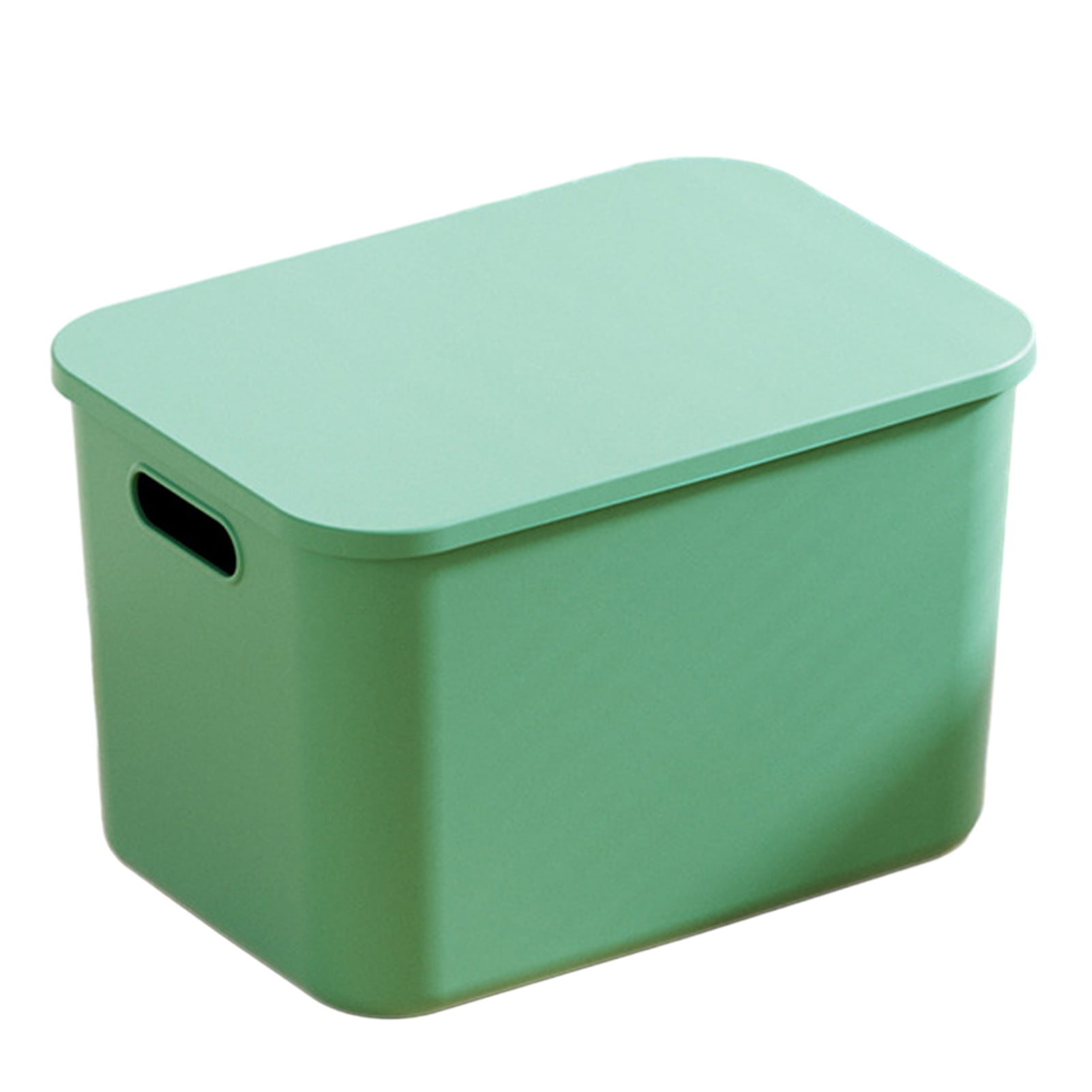 Pebbuoy Storage Box with Lid Handle Hole Large Capacity Stackable ...
