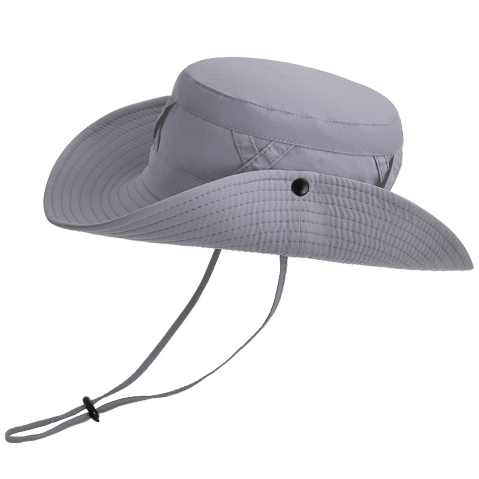 Pebbuoy Sun Hats for Men Women UPF50+ Wide Brim Cowboy Hat with ...