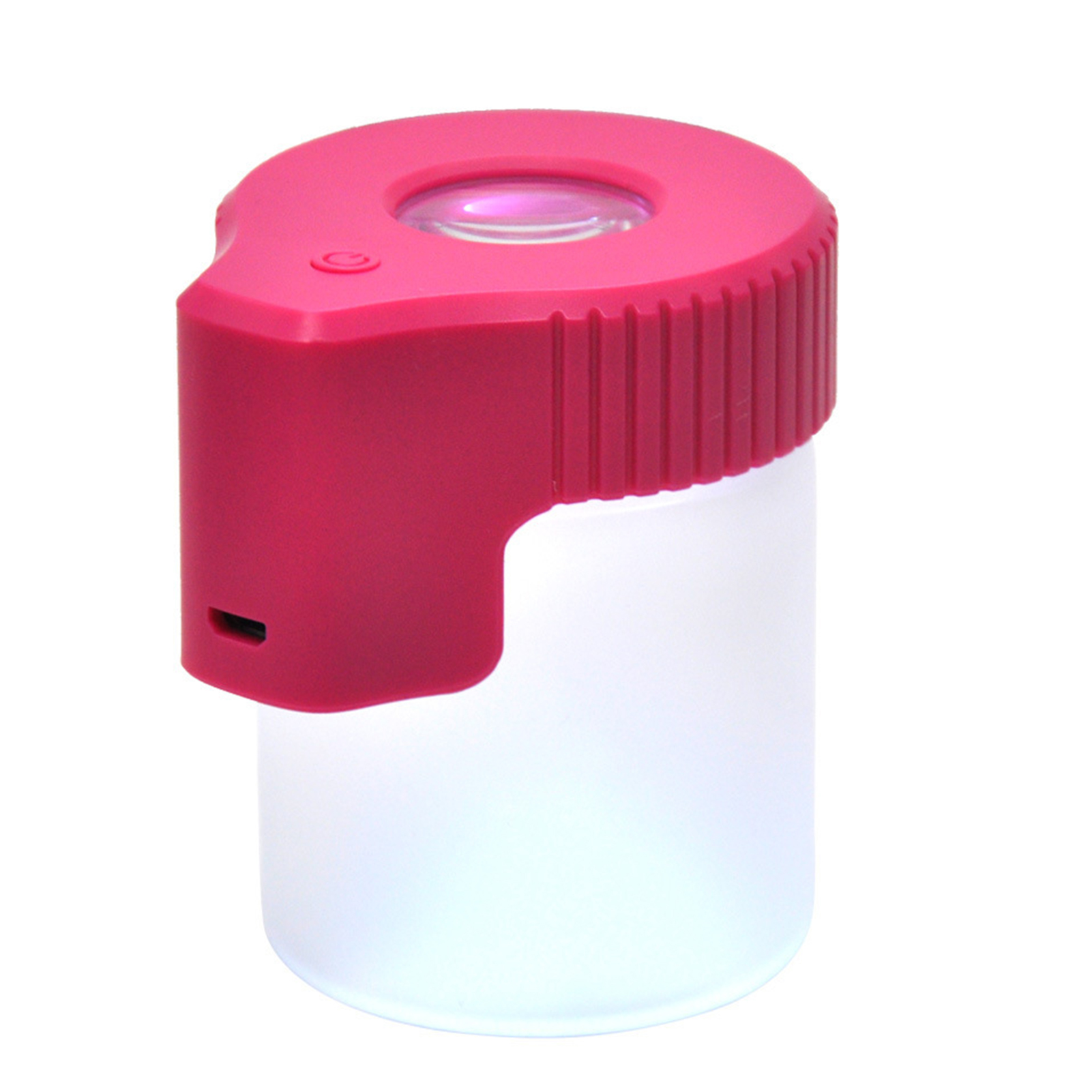 Pebbuoy Transparent LED Glass Seal Storage Jar Light Up Airtight USB ...