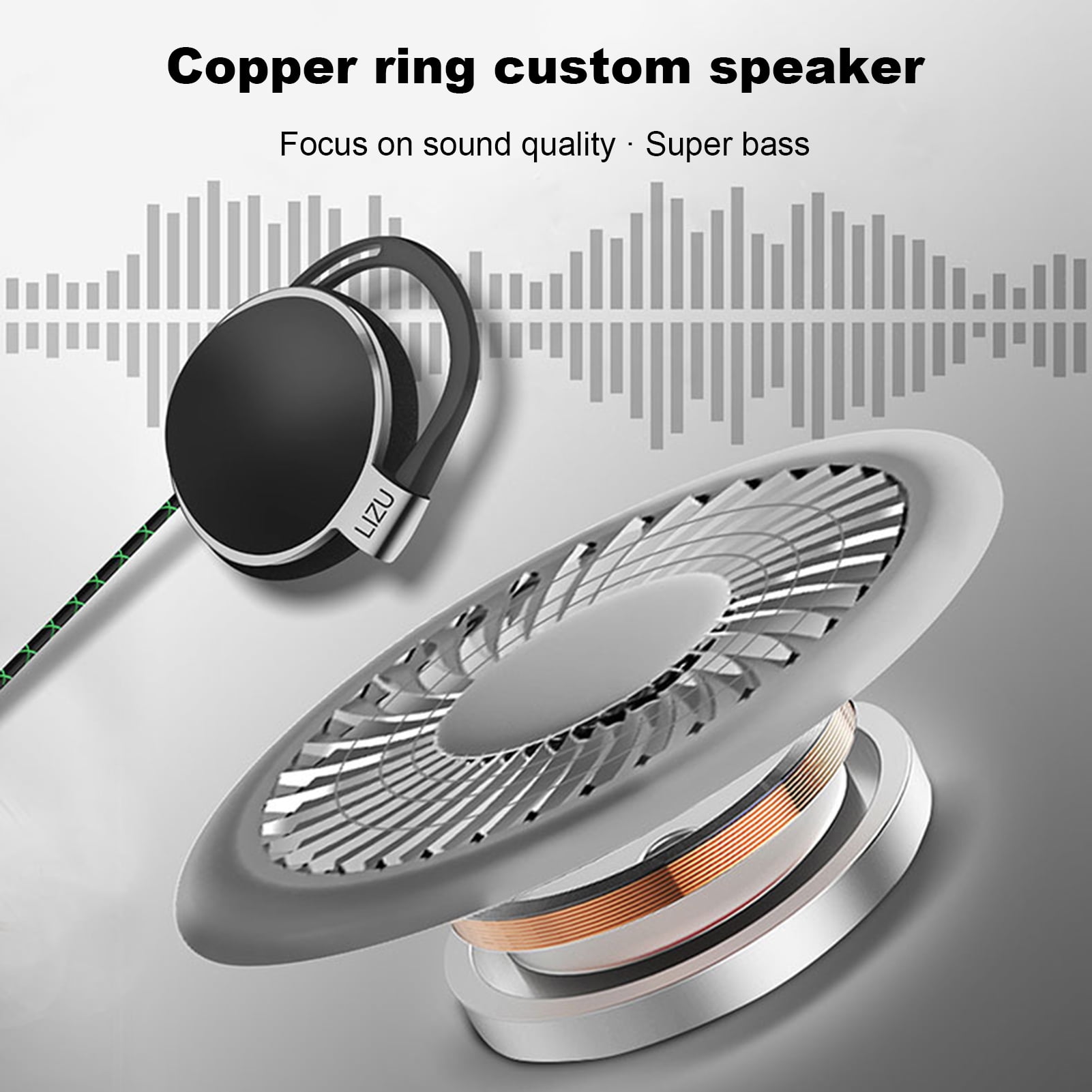 Pebbuoy Wired Earphone 3.5mm Plug Wired Headphone with Microphone HiFi ...