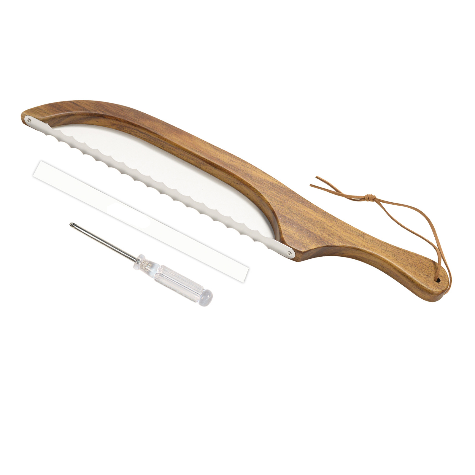 Pebbuoy Wooden Bread Cutter Saw with Screwdriver Cutter Cover Homemade ...