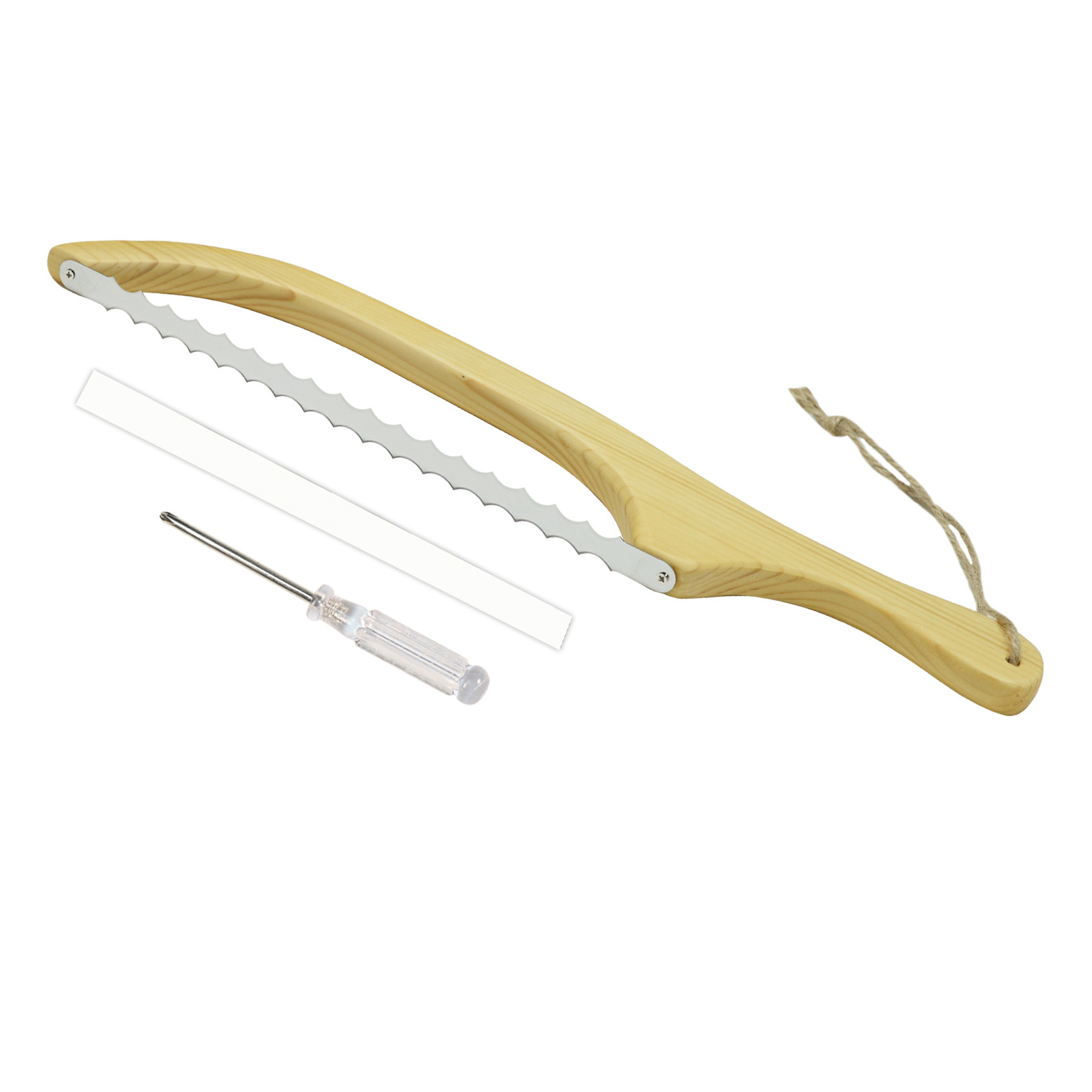 Pebbuoy Wooden Bread Cutter Saw with Screwdriver Cutter Cover Homemade ...