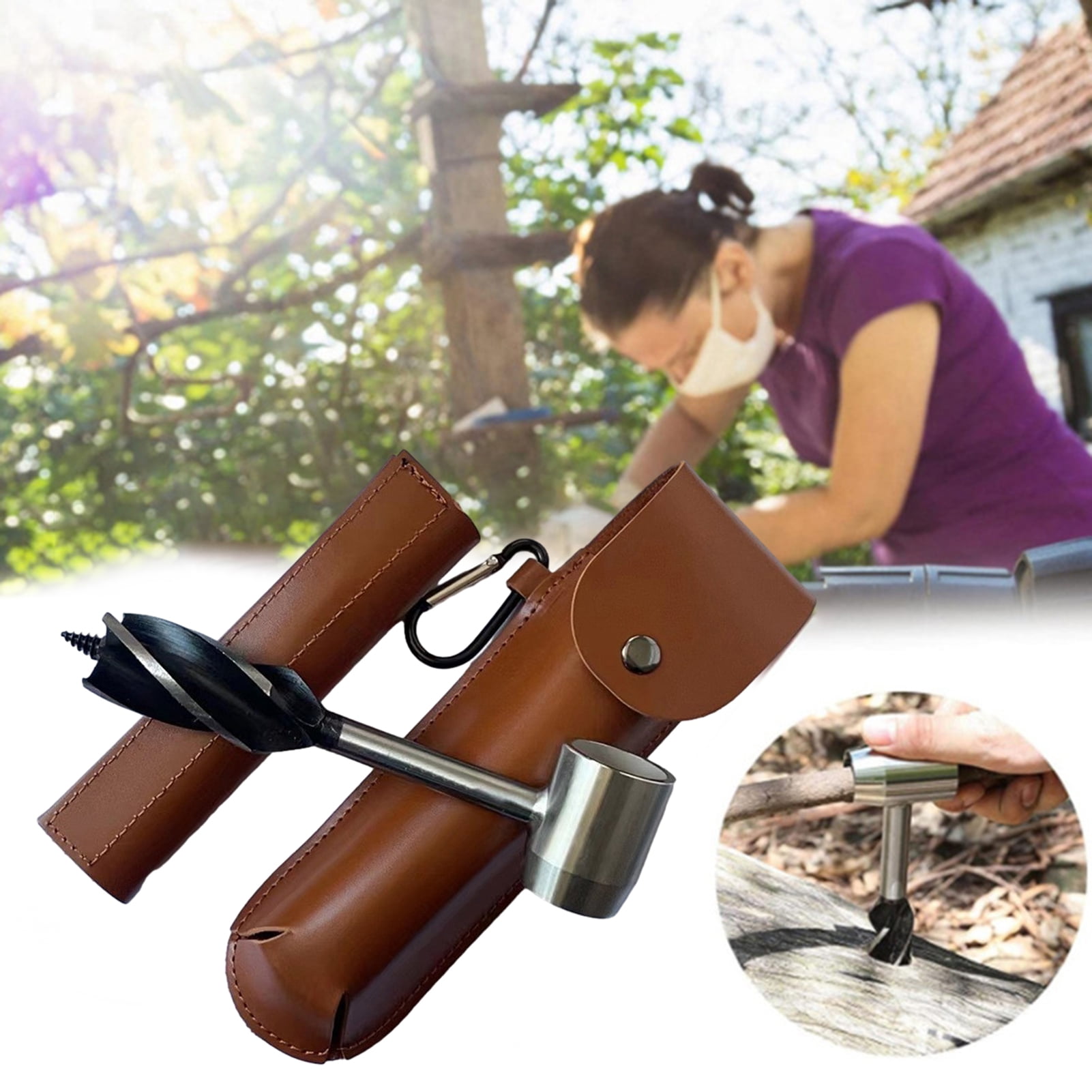 Pebbuoy Woodworking Hand Auger Drill Wood Drill Sharp Stainless Hexagon ...