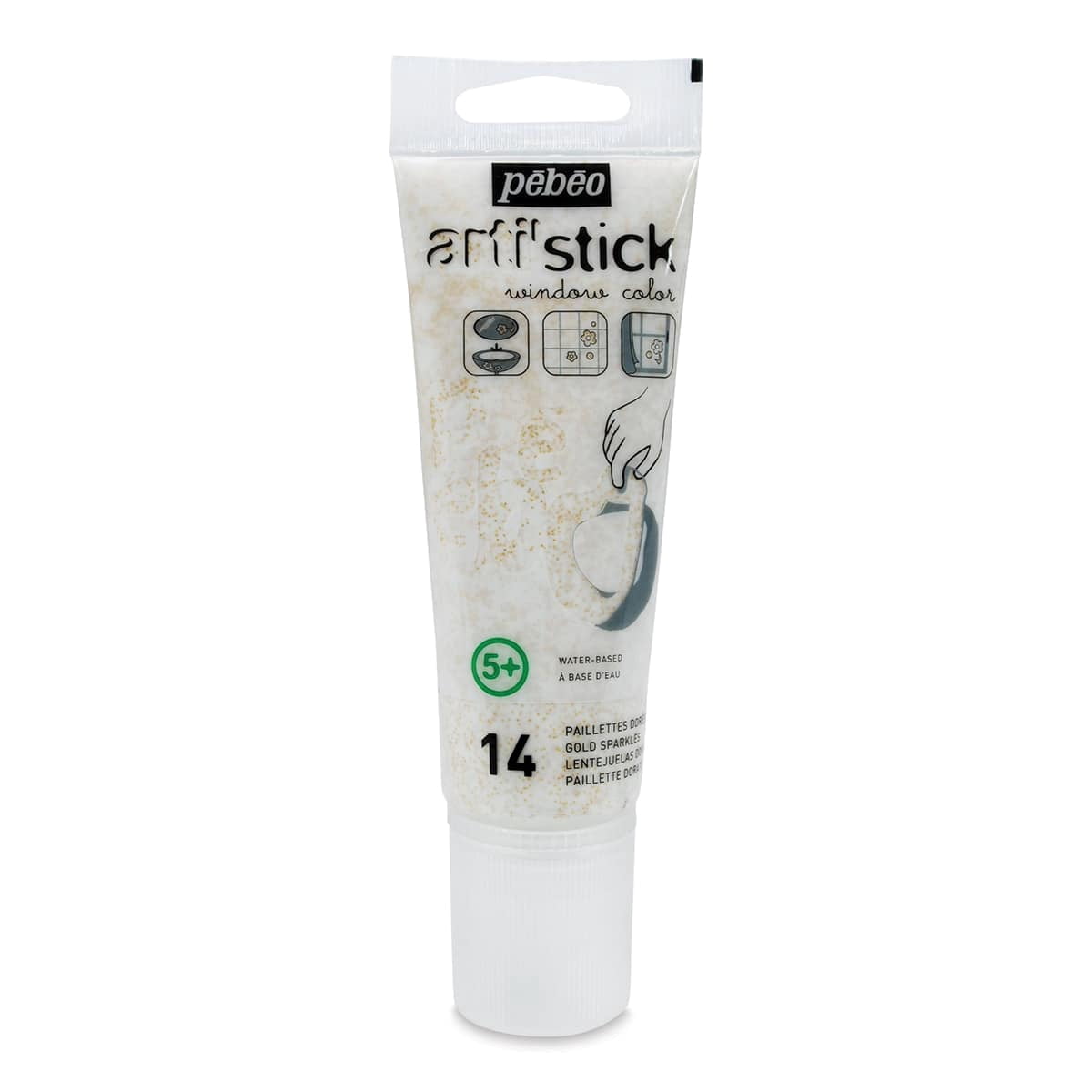 Pebeo Arti' Stick Window Color - Gold Sparkles, 75 ml tube - Walmart ...