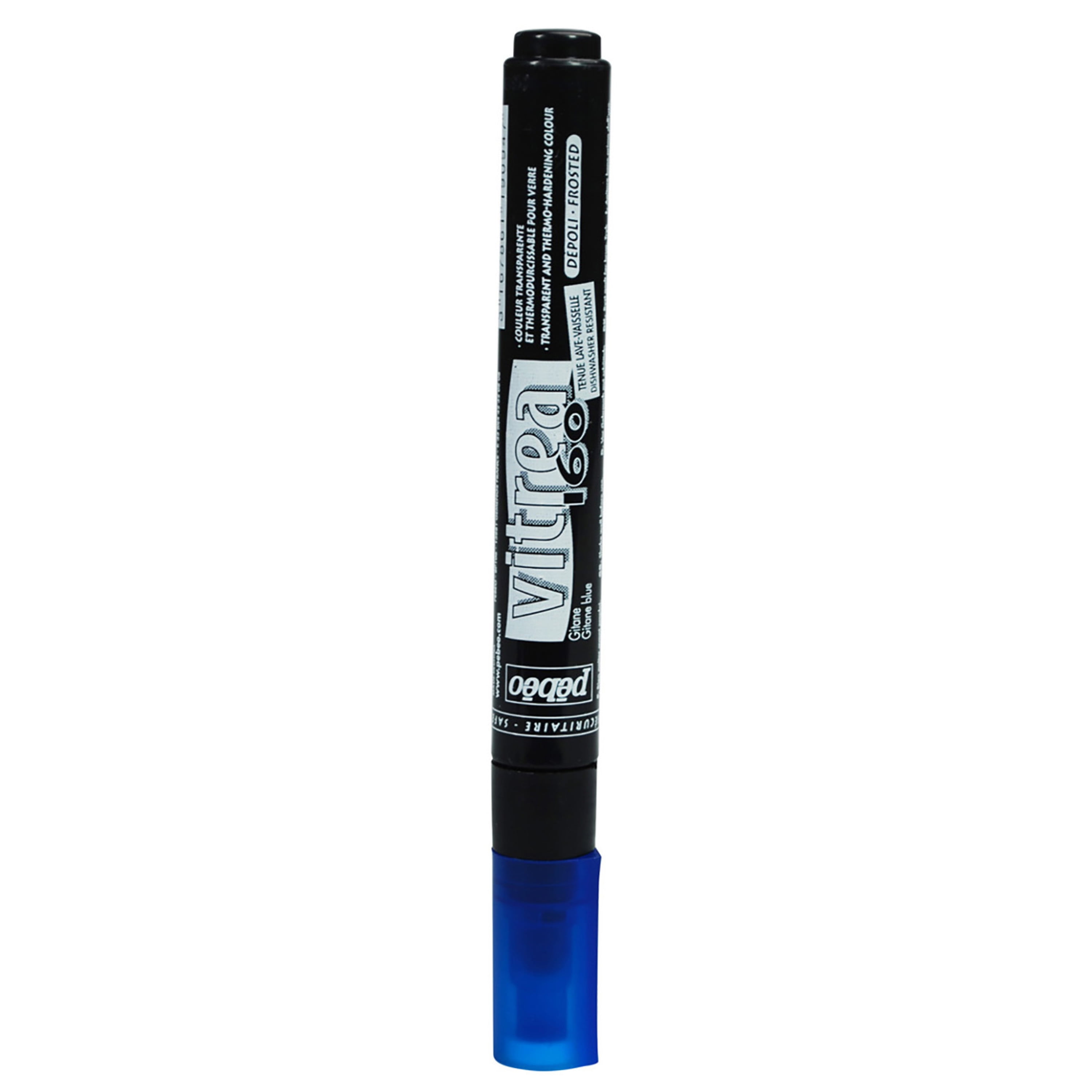 Pebeo Vitrea 160 Glass Marker, Frosted, Gitane Blue - Walmart.com
