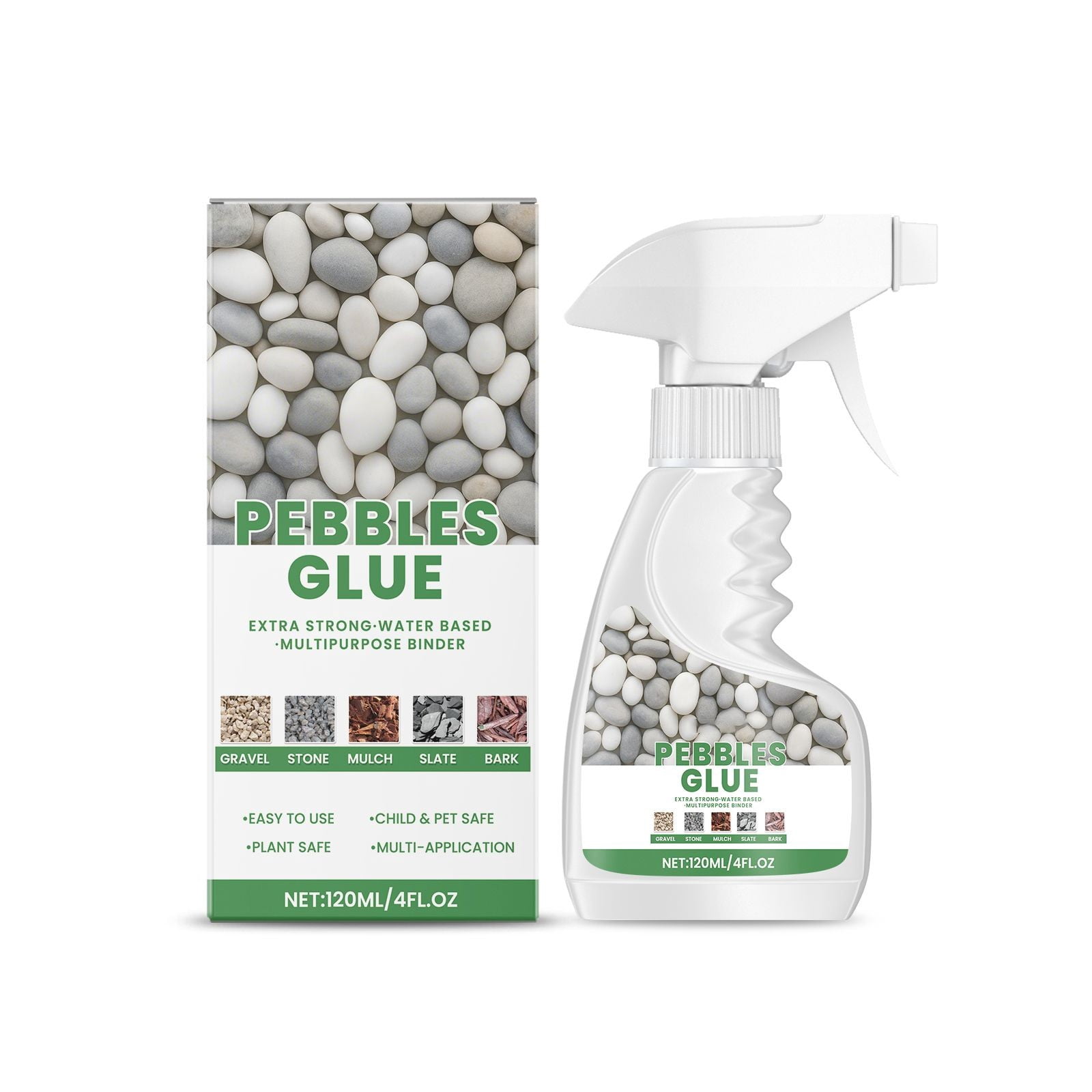 Peble Glue & Water Based Stone & Pebble Easy Application Child & Pet ...