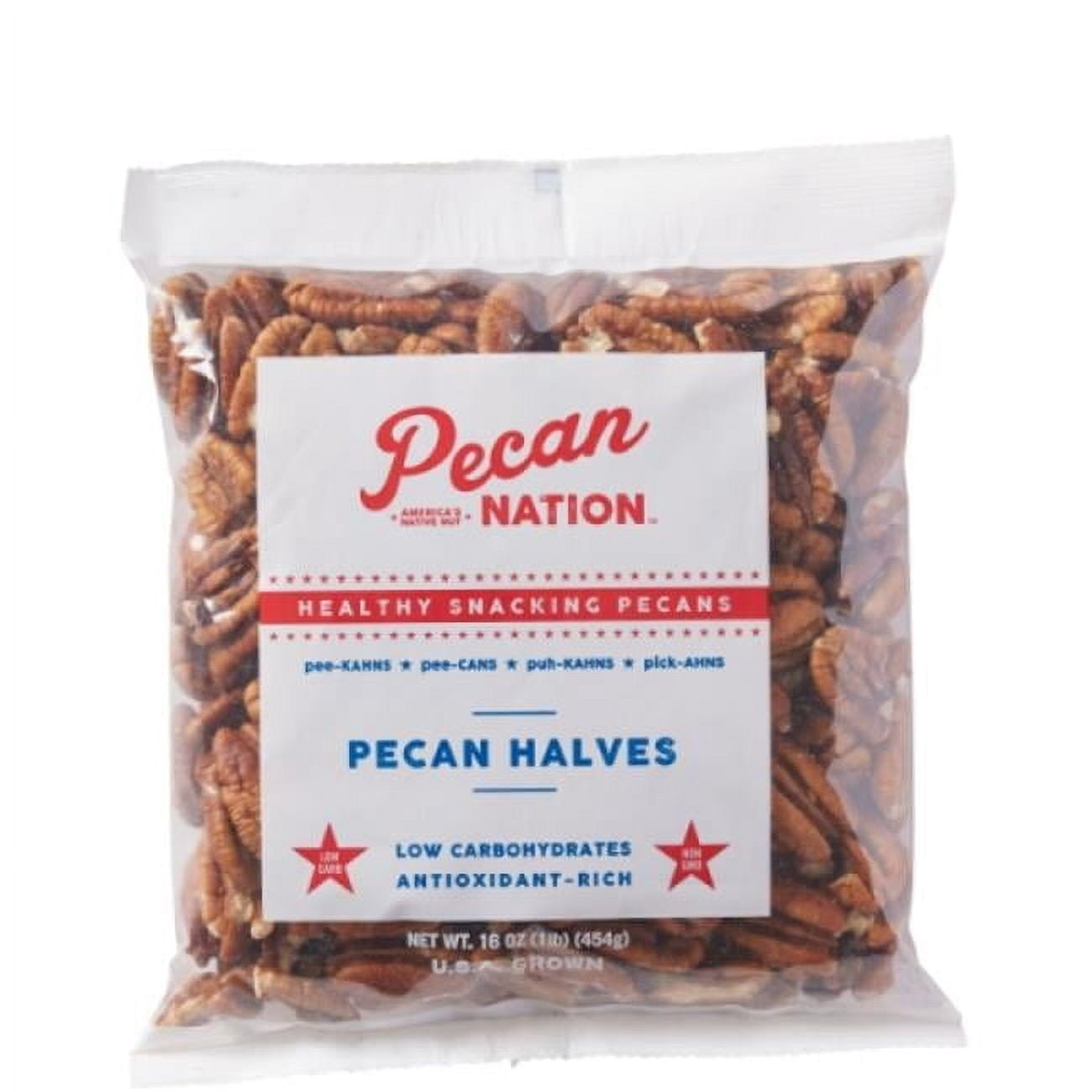 Pecan Nation PNHV16.30 16 oz Pecan Halves Pillow Bag - Walmart.com