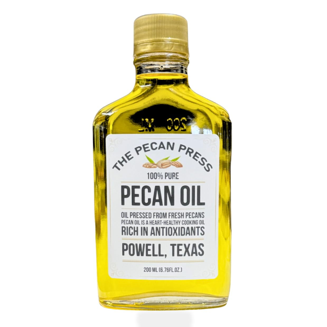 Pecan Oil, 200 ML Glass Bottle, Heart Healthy Cooking Oil, Nutty Flavor ...