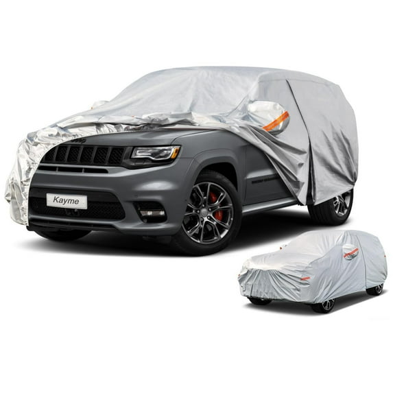 Pecham Car Cover Waterproof All Weather, 193''x79''x73'' Heavy Duty Car ...