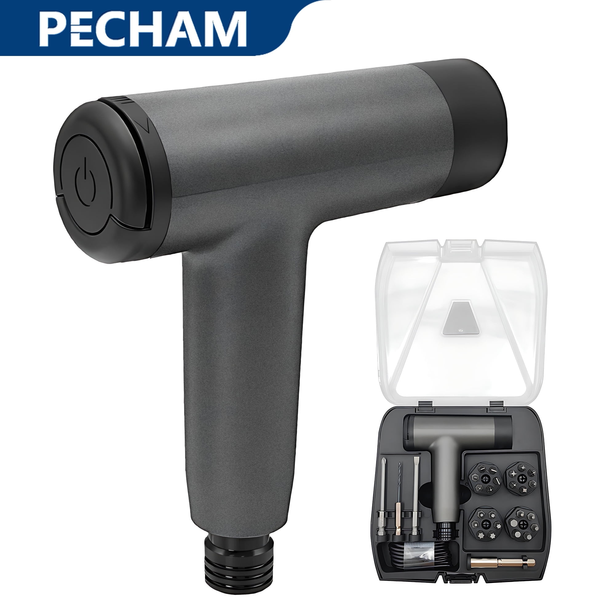 Pecham 3.7V Cordless Power Screwdriver, 2000mAh Electric Screwdriver with 28Pcs Bit Set, Type-C ...