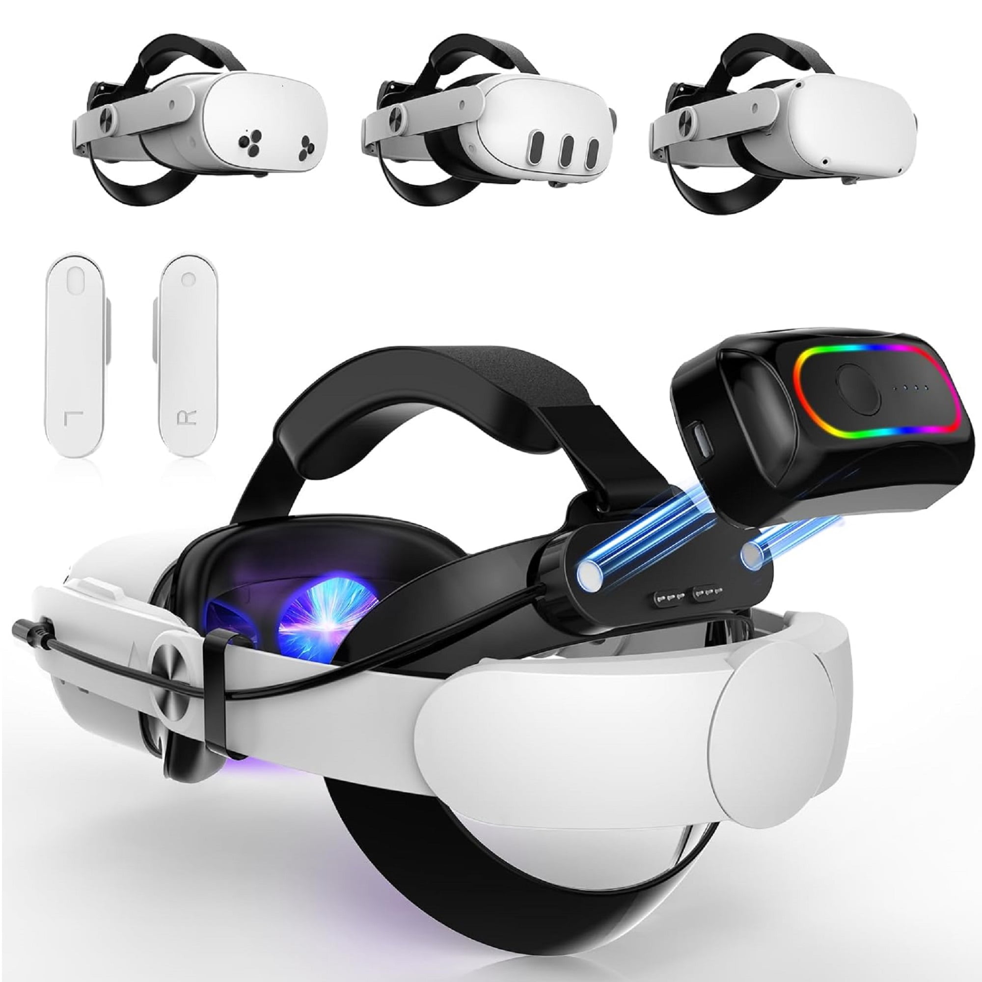Pecham Head Strap with 10000mAh Battery Fit for Meta/Oculus Quest 3/3S ...