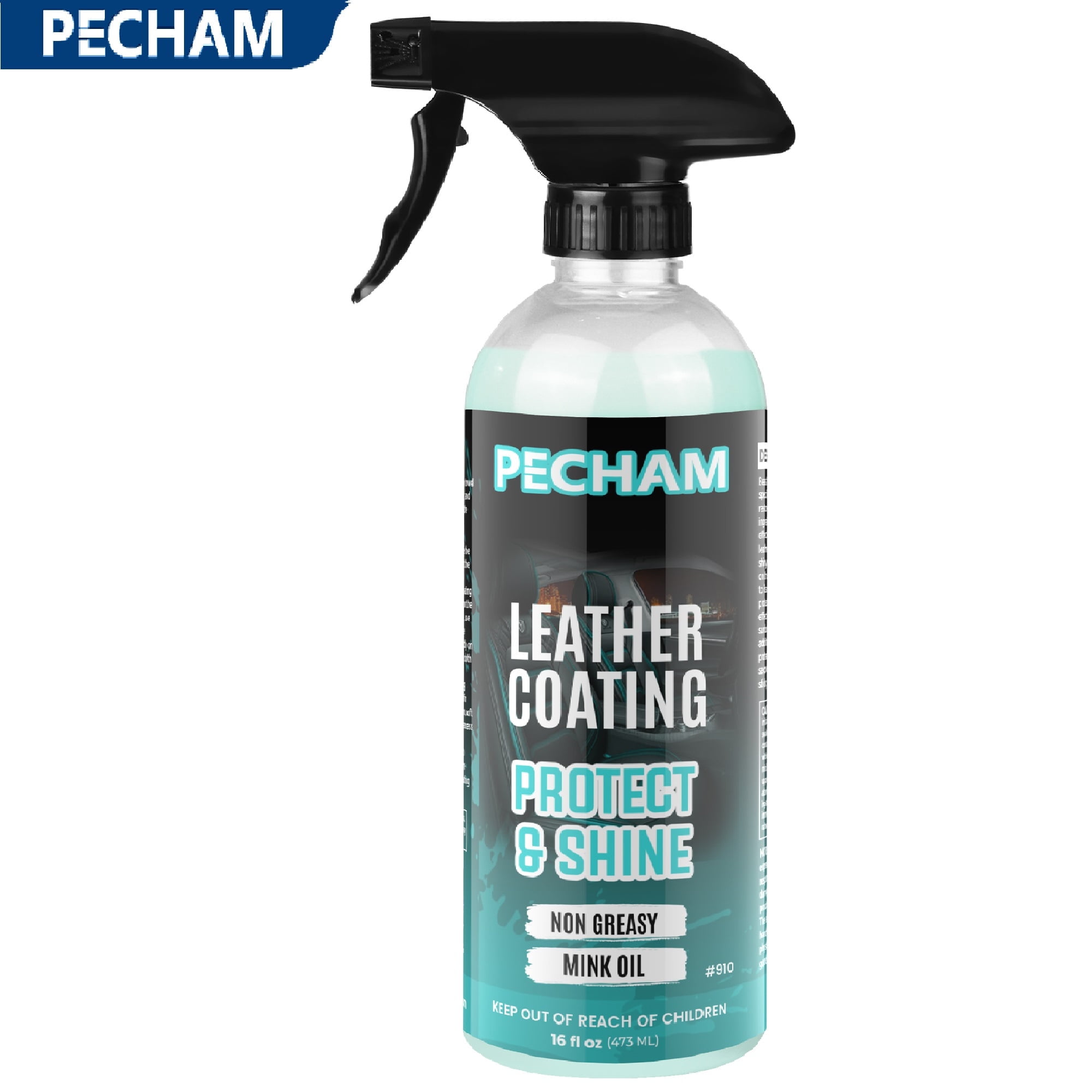 Pecham Professional Car Leather Protectant, 16 oz Interior Detailer Cleaner, 3-in-1 Car Leather ...