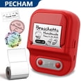 Pecham Thermal Label Printer, Label Maker Machine with Tape, Bluetooth ...