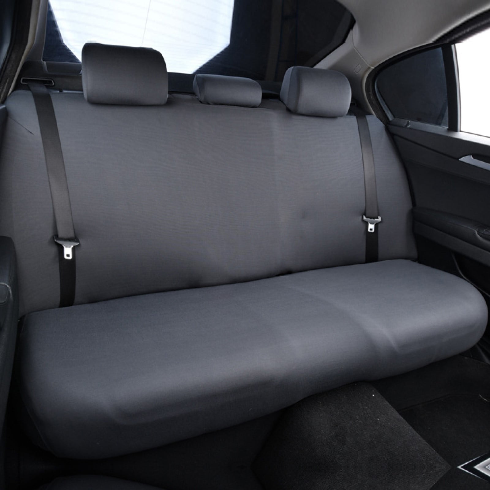 Pecham Waterproof Rear Bench Seat Cover, Heavy Duty Back Seat Covers for Cars Trucks SUV, Full ...