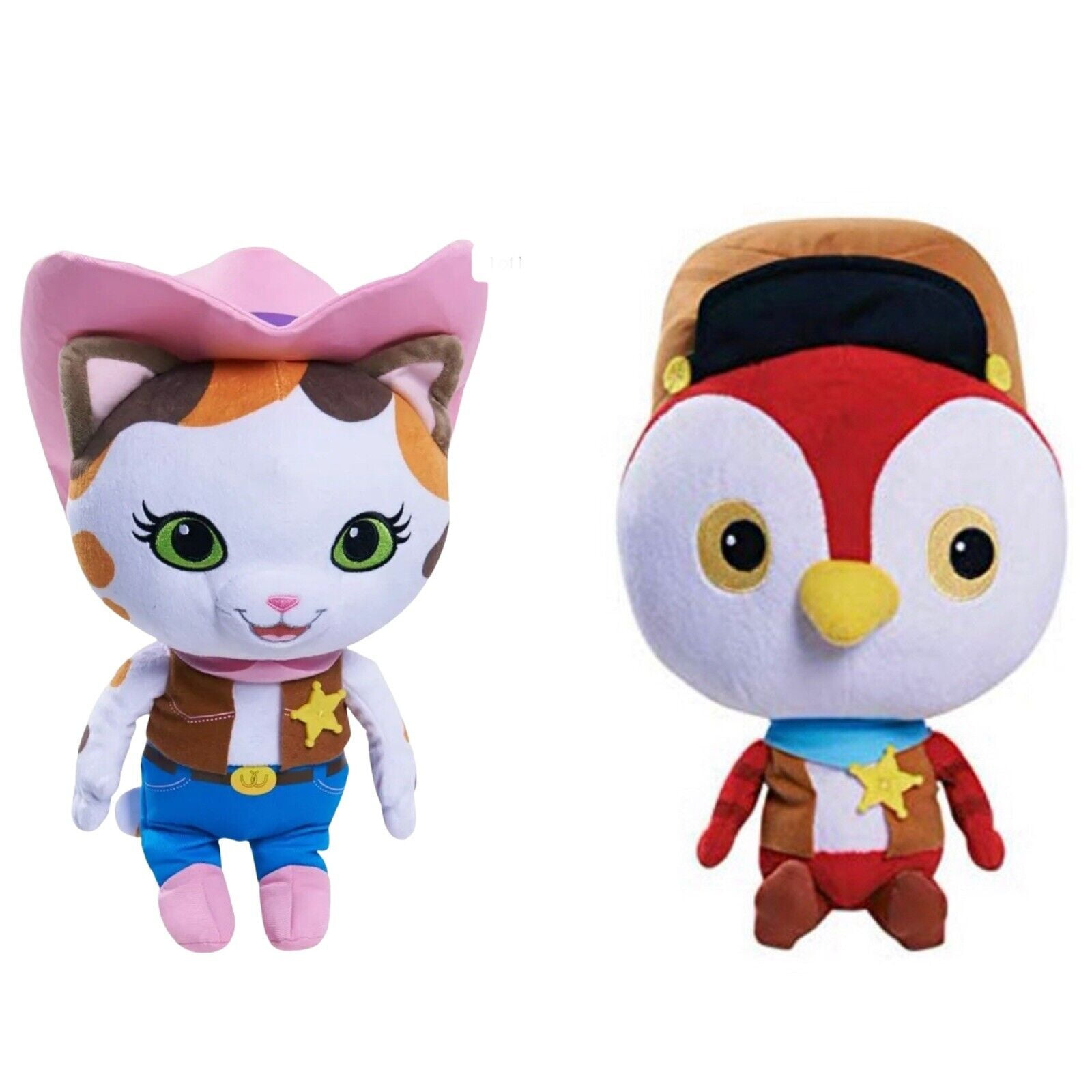 Peck Woodpecker & Sheriff Callie Cat Plush 2 Dolls Set Wild West 8 ...