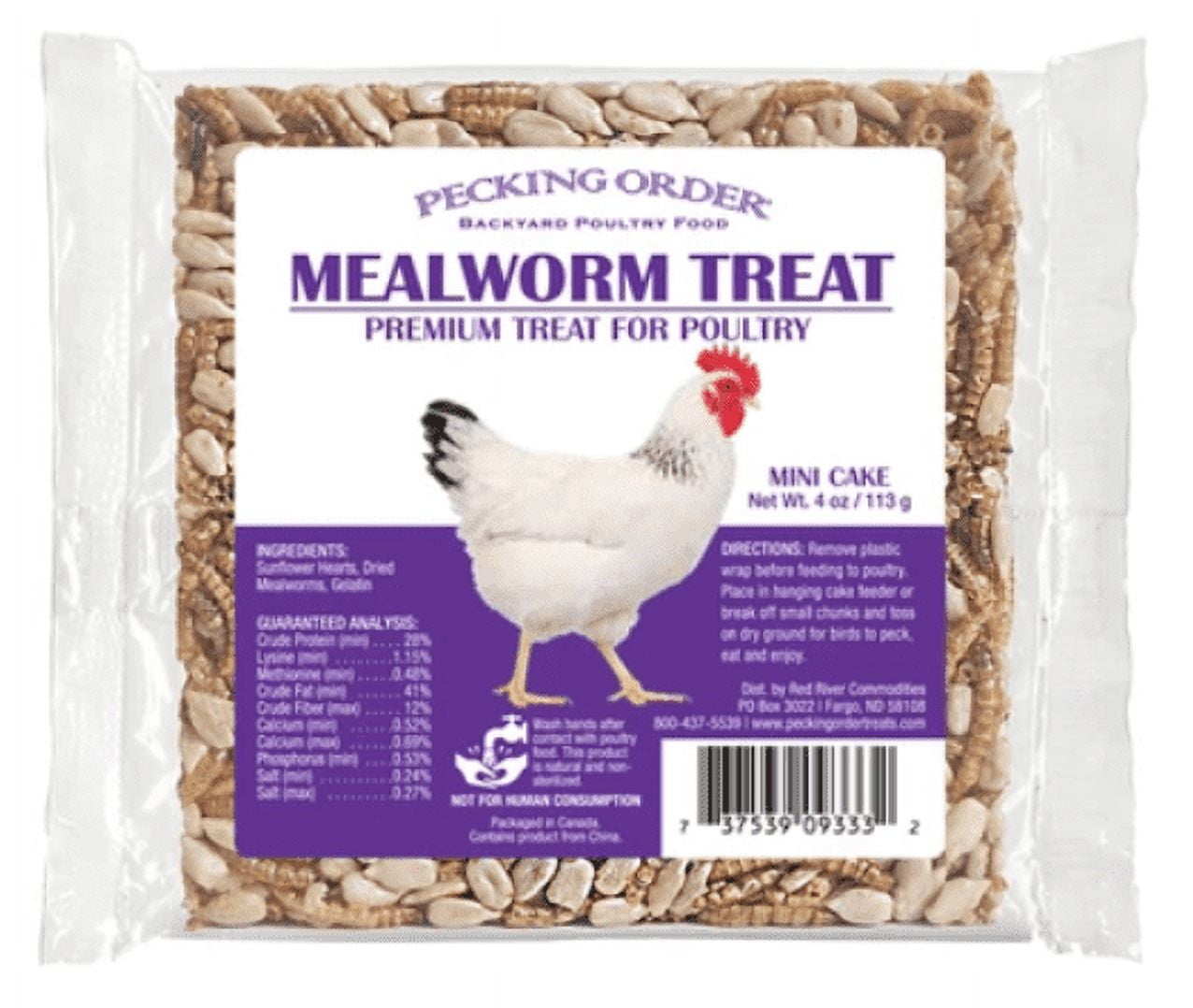 Pecking Order 4 oz Mealworm Cake Poultry Treat - Walmart.com