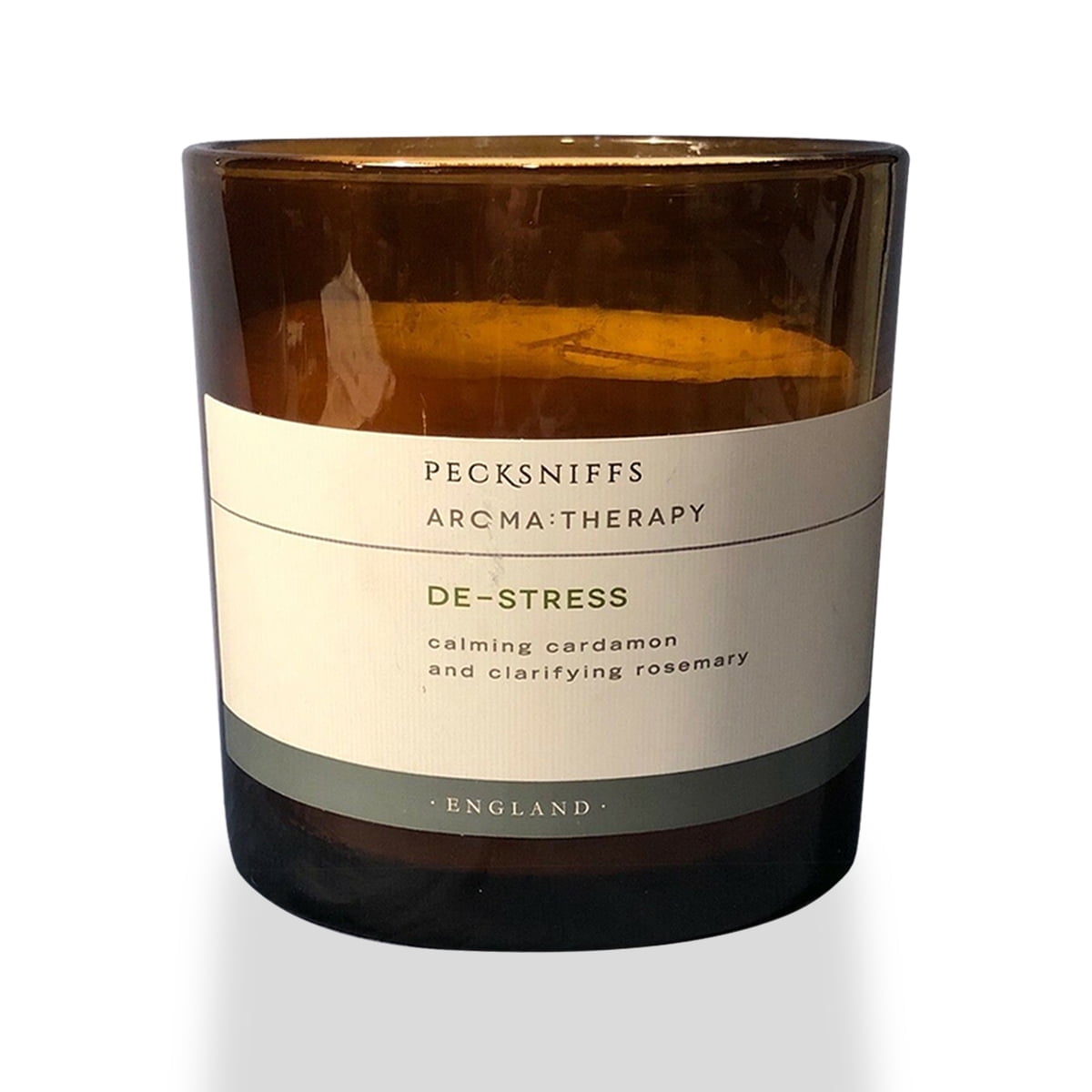 Pecksniffs Amber De-Stress Aroma Therapy Candle | 1 Wick, 100g/3.5oz ...