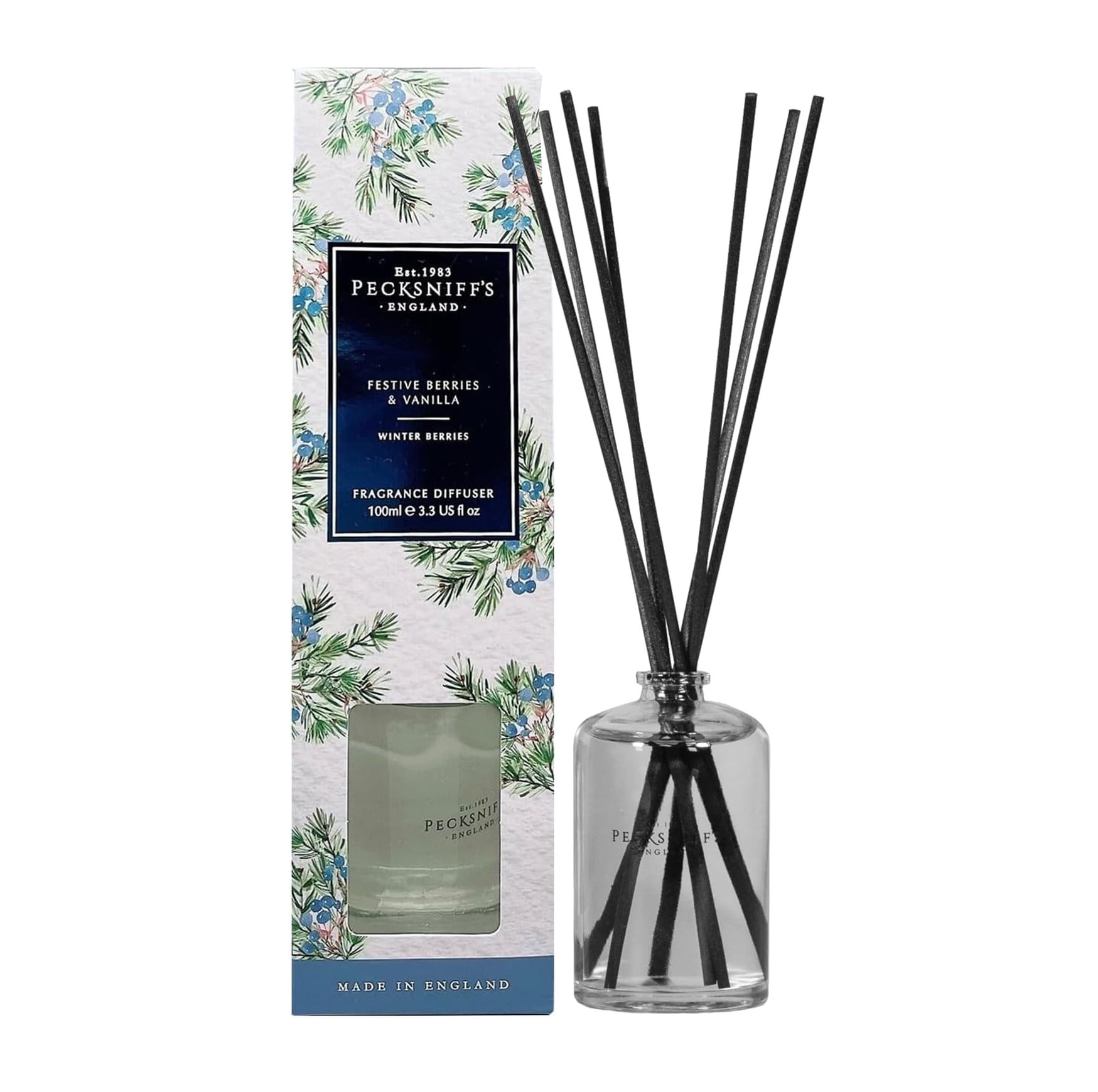 Pecksniffs Festive Berries and Vanilla Diffuser | 100ml/3.38 Fl Oz ...