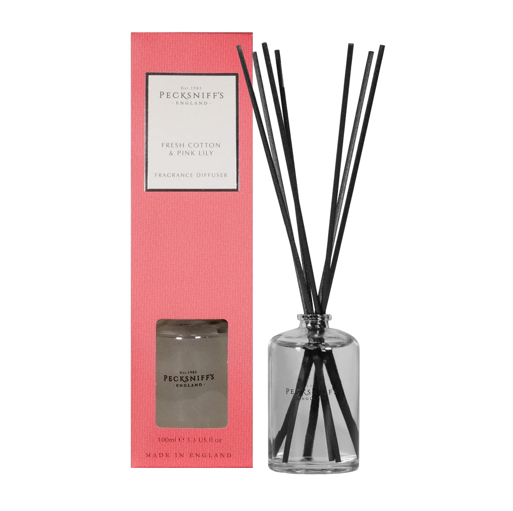 Pecksniffs Fresh Cotton & Pink Lily Diffuser | 100ml/3.38 Fl Oz ...
