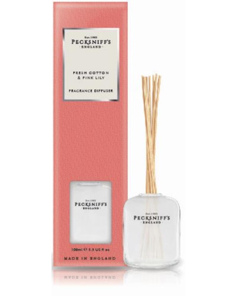 Pecksniffs Fresh Cotton & Pink Lily Diffuser | 100ml/3.38 Fl Oz ...