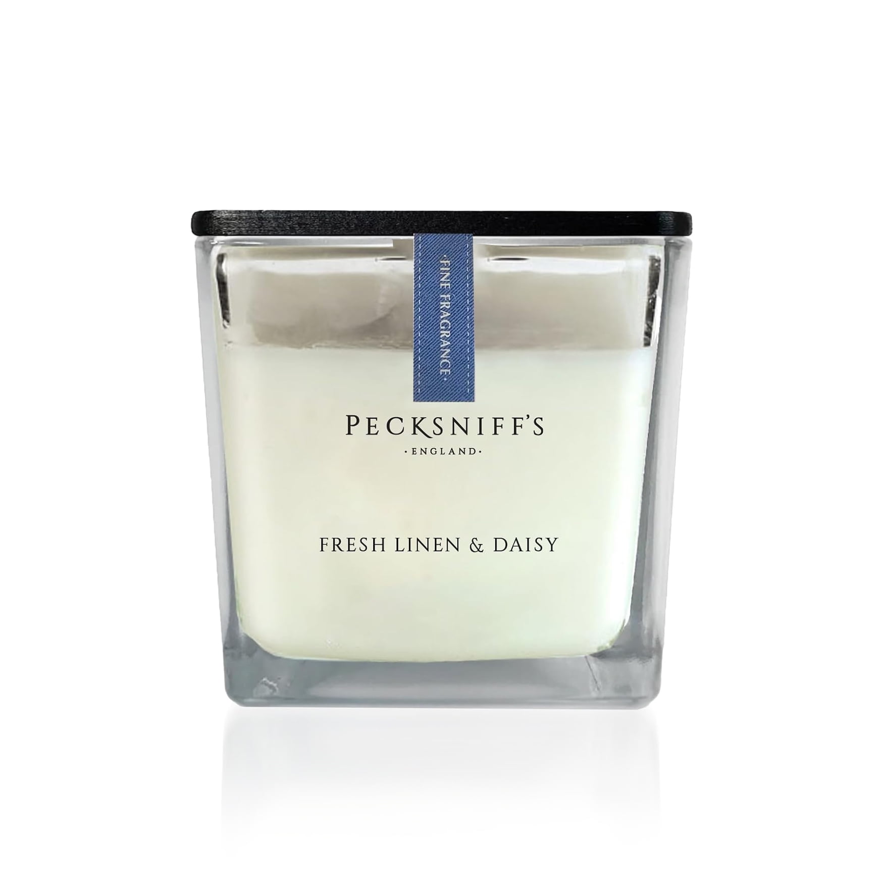 Pecksniffs Prestige Fresh Linen & Daisy Scented Square Candle | 1 Wick ...