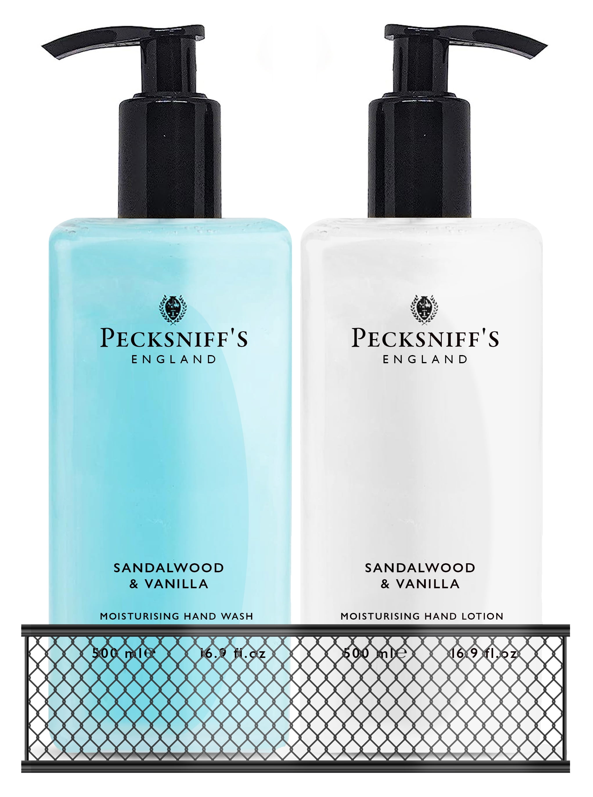 Pecksniffs Sandalwood and Vanilla Hand Wash and Body Lotion Set, 10.1 ...