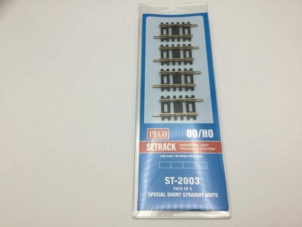 Peco ST-2003 HO Scale 1 5/8" STRT N/S CD 100 - Walmart.com