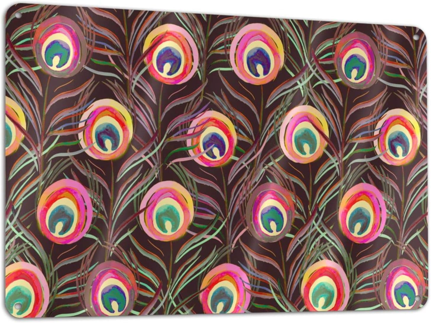 Pecock Feathers Tin Signs Wall Decor for Bars,Restaurants,Cafes Pubs ...