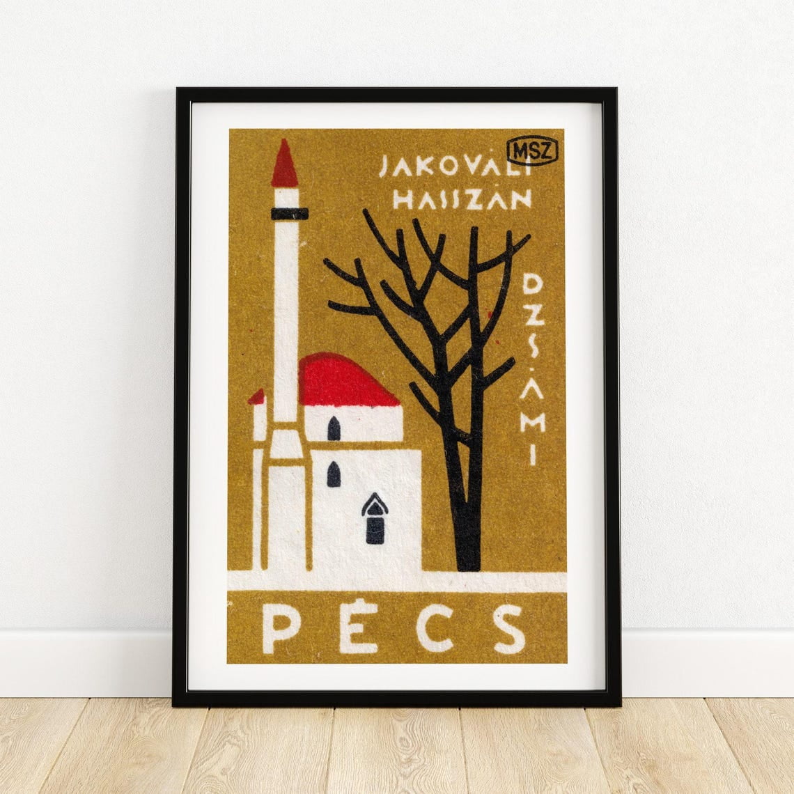 Pecs Church - Matchbox Print - Aesthetic Wall Art - Vintage Eastern ...