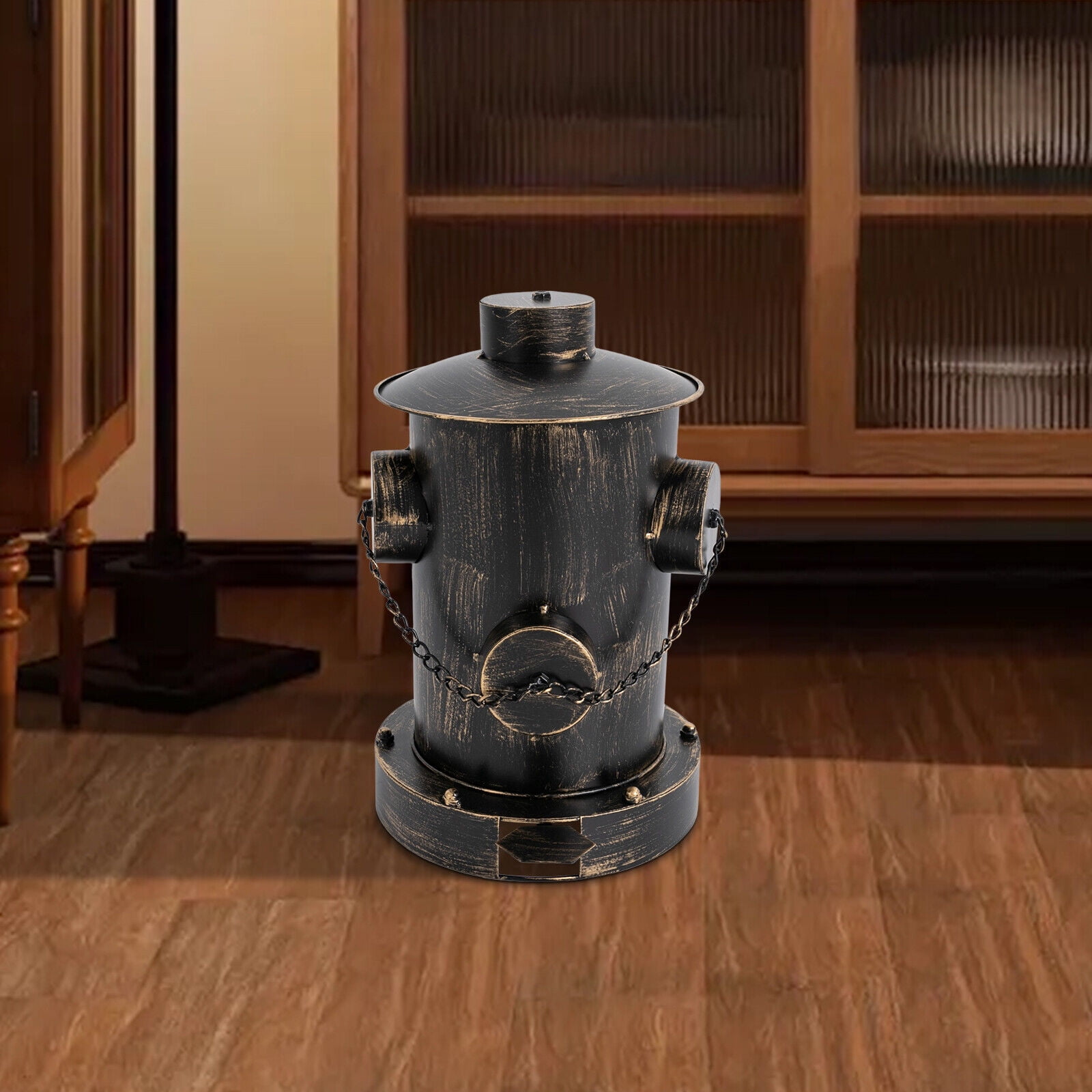 Pedal Design Vintage Trash Can, Bronze Retro Creative Garbage Can ...