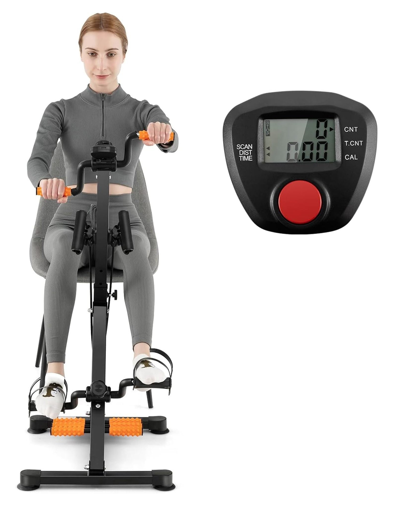 Pedal Exercise Bike for Seniors, Hand Arm Leg and Knee Fitness Machine ...