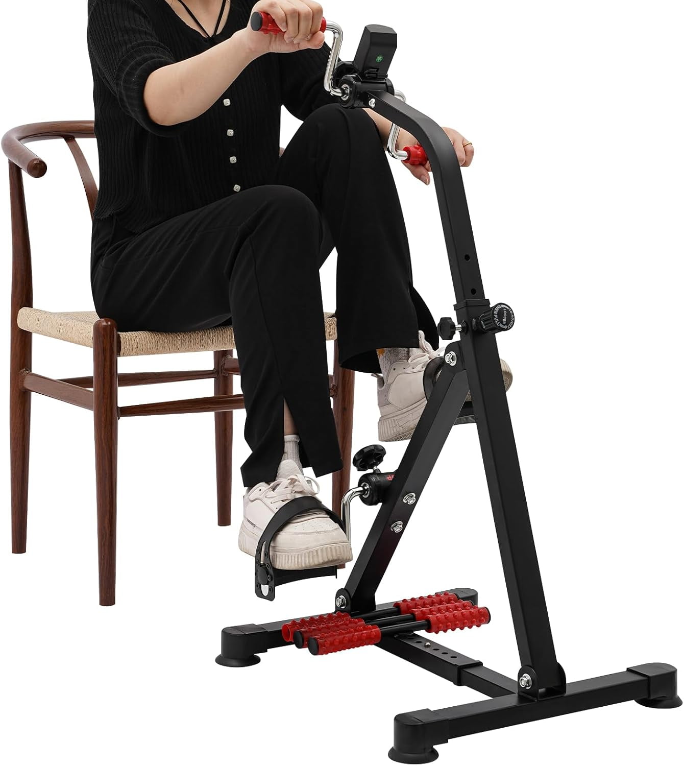Pedal Exerciser Bike for Seniors, Hand Arm Leg and Knee Peddler ...