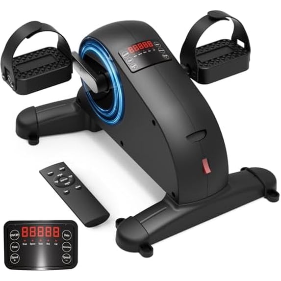 Pedal Exerciser Under Desk Bike-Mini Exercise Bike for Seniors ...