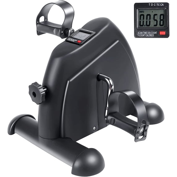 Portable Pedal Exerciser, Under Desk Mini Exercise Bike with LCD ...