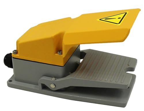Pedal Foot Switch Heavy Duty Aluminum Cast with Guard 15A SPDT Electric ...